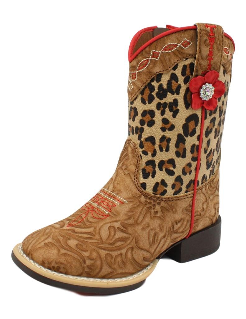Twister Western Boots Girls Avery Square Toe Leopard Print 4443308
