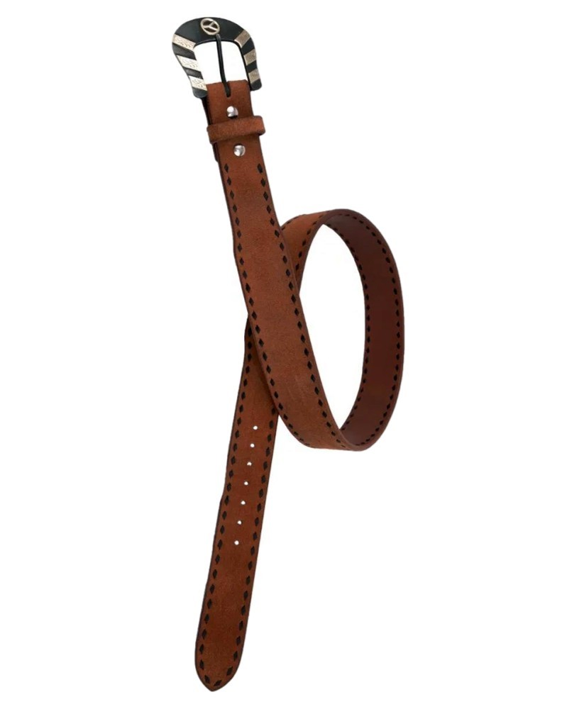 Circle Y Western Belt Mens Derrickman Buck Stitch Chocolate 2018BT | eBay