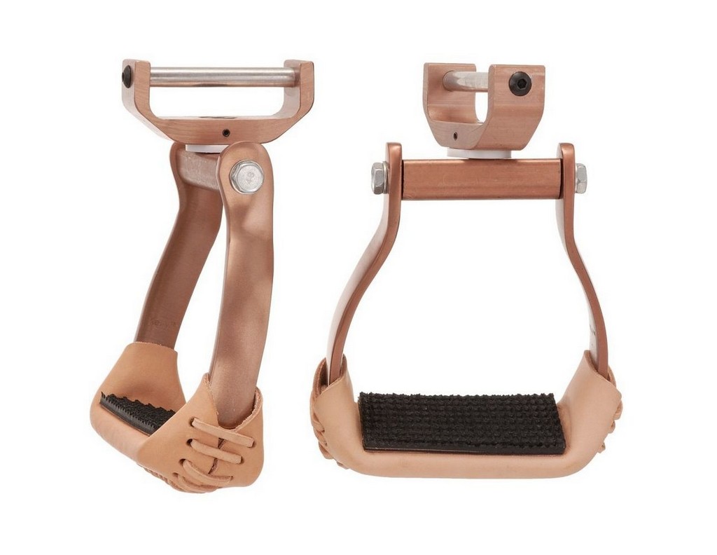 Tough 1 Stirrups Aluminum Swivel Lock Rotate Leather Wrapped 57-2045 | eBay