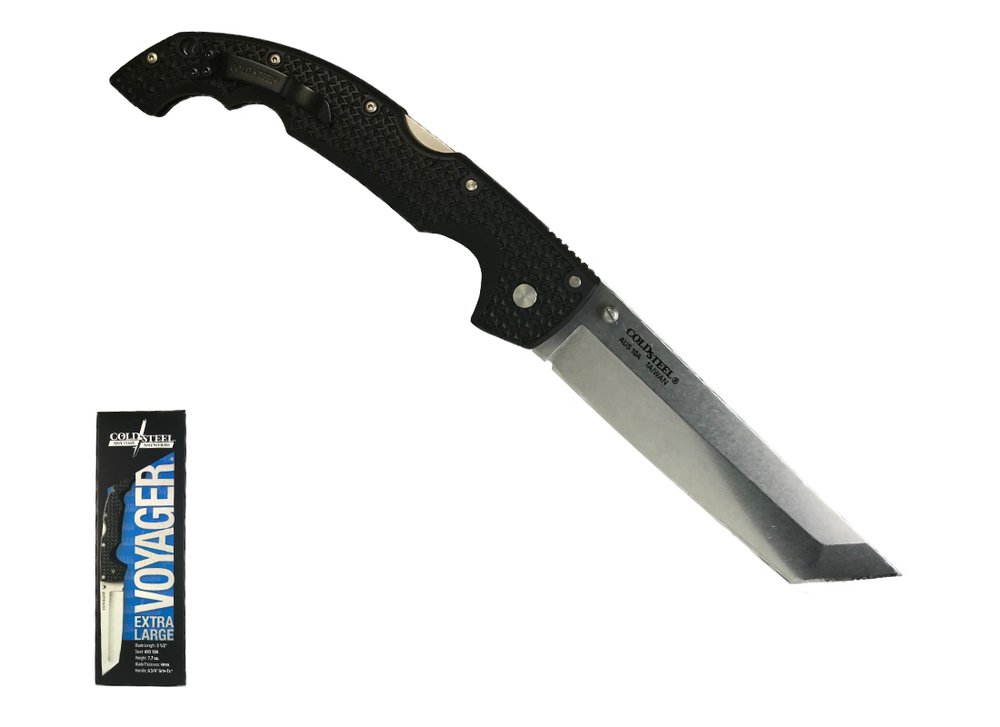 Cold Steel Voyager XL, Tanto, Plain Edge, AUS10A Steel #29AXT ...