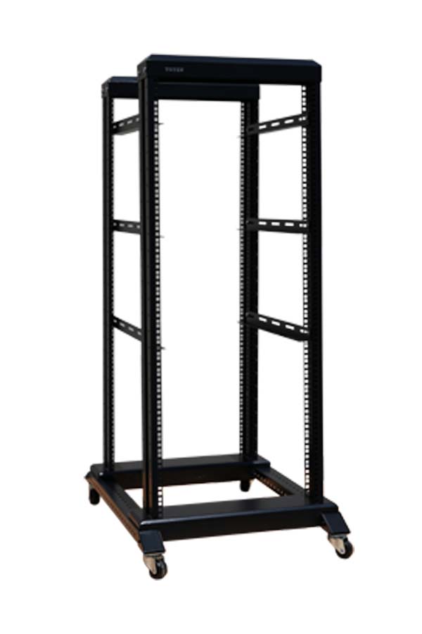 27U 4 Post Open Frame 19'' Server/Audio Steel Rack Deep from 32" with 3 ...