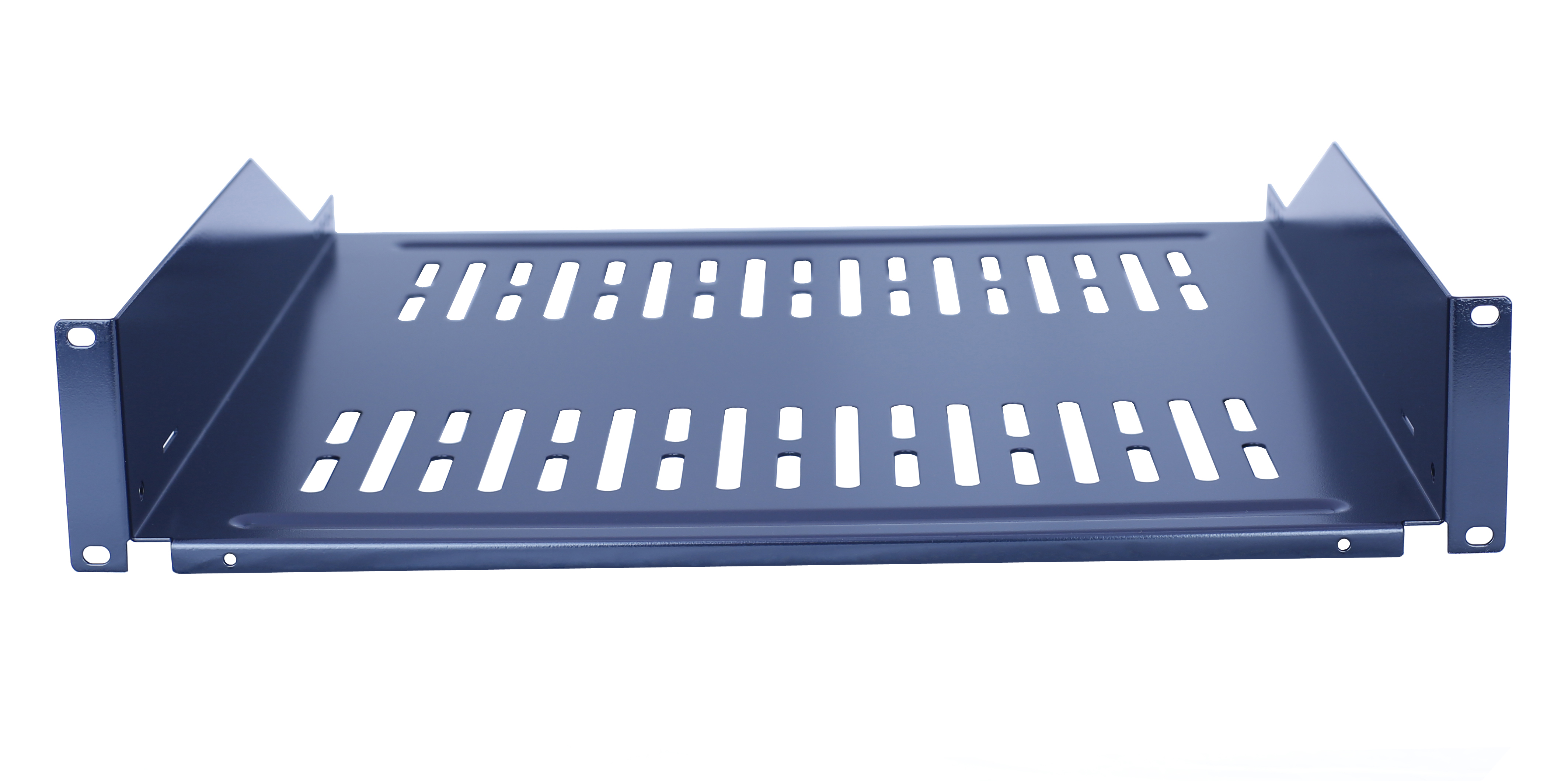 2 Pack 19" Vented Steel 2 Space 2U Rack Mount Cantilever Network Shelf ...