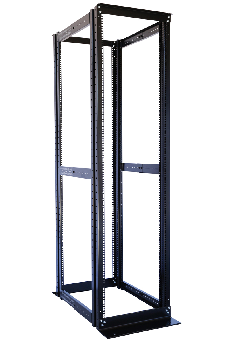 42U 4 Post Open Frame Server Rack Enclosure 19" Adjustable Depth with ...
