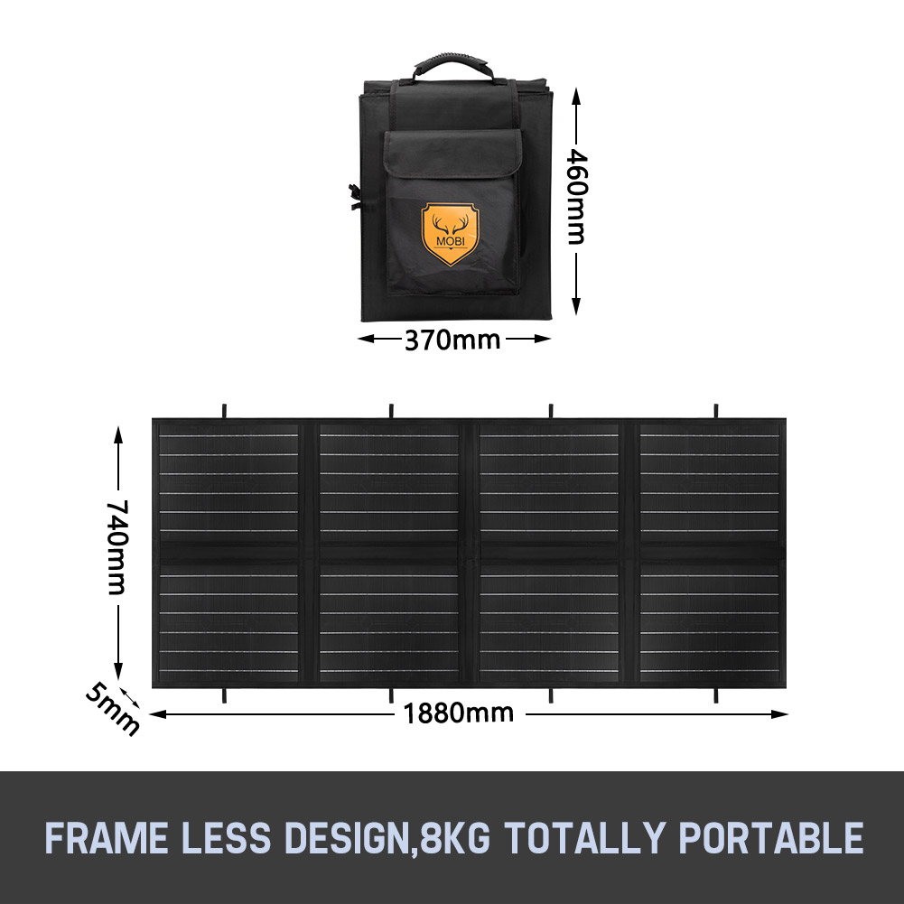 Mobi Solar Blanket 200W 300W 400W Mono 12V Folding Panel Kit 5M Cable ...