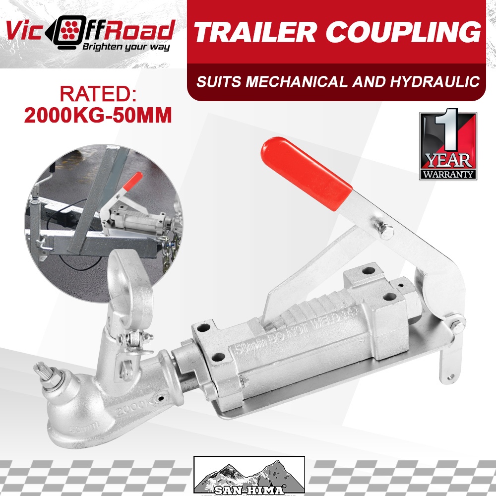 Trailer Override Coupling Hitch& Bracket Mechanical Brake 2T Rated 4 ...