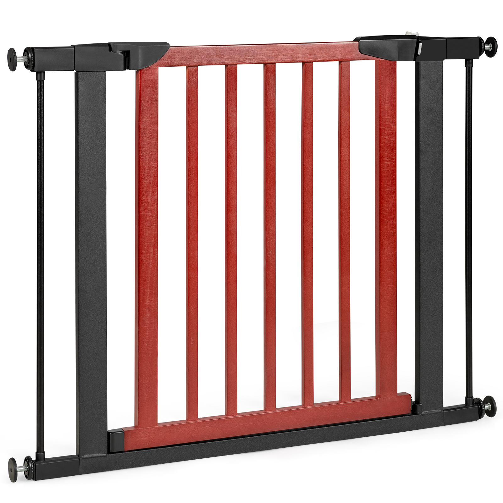 Wood & Metal Safety Baby Gate Fits 29.5"-38" W Extendable Pet Gate ...
