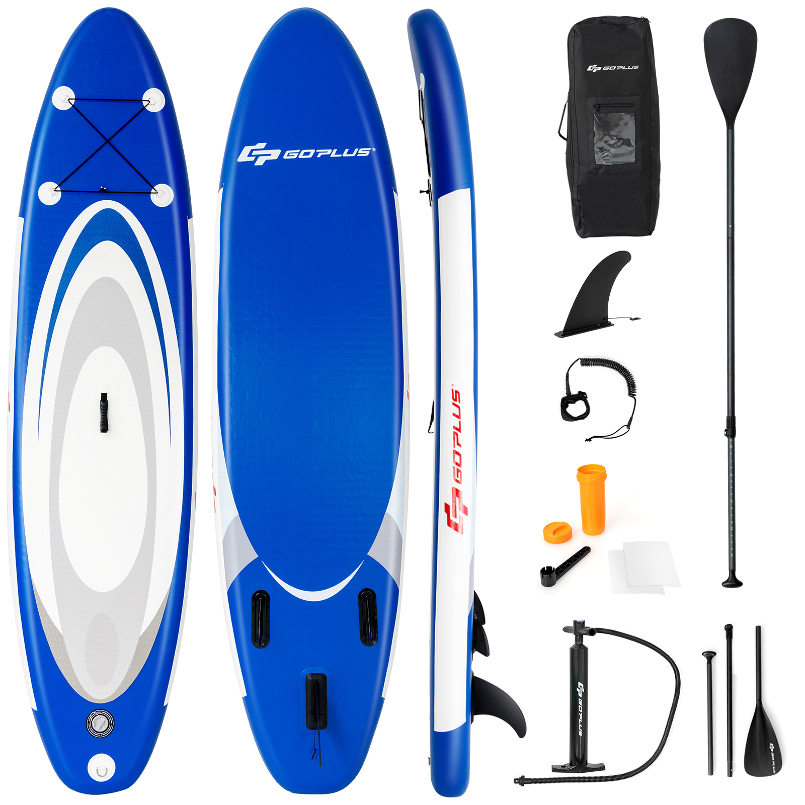 Goplus 11' Inflatable Stand Up Paddle Board Surfboard W/Pump Aluminum ...