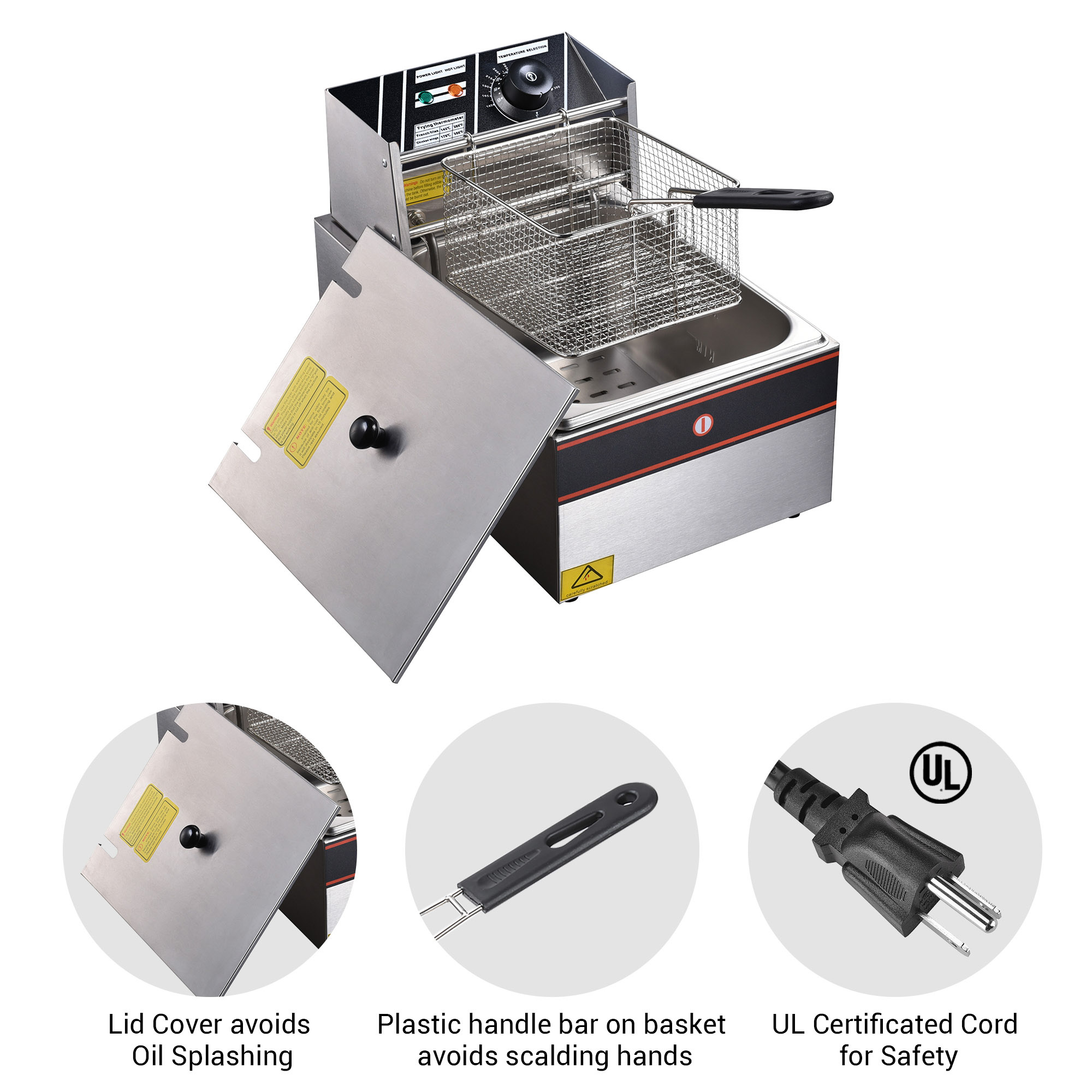 Electric Deep Fryer Commercial Restaurant Hotel 10L—24L Tank Fast Food ...