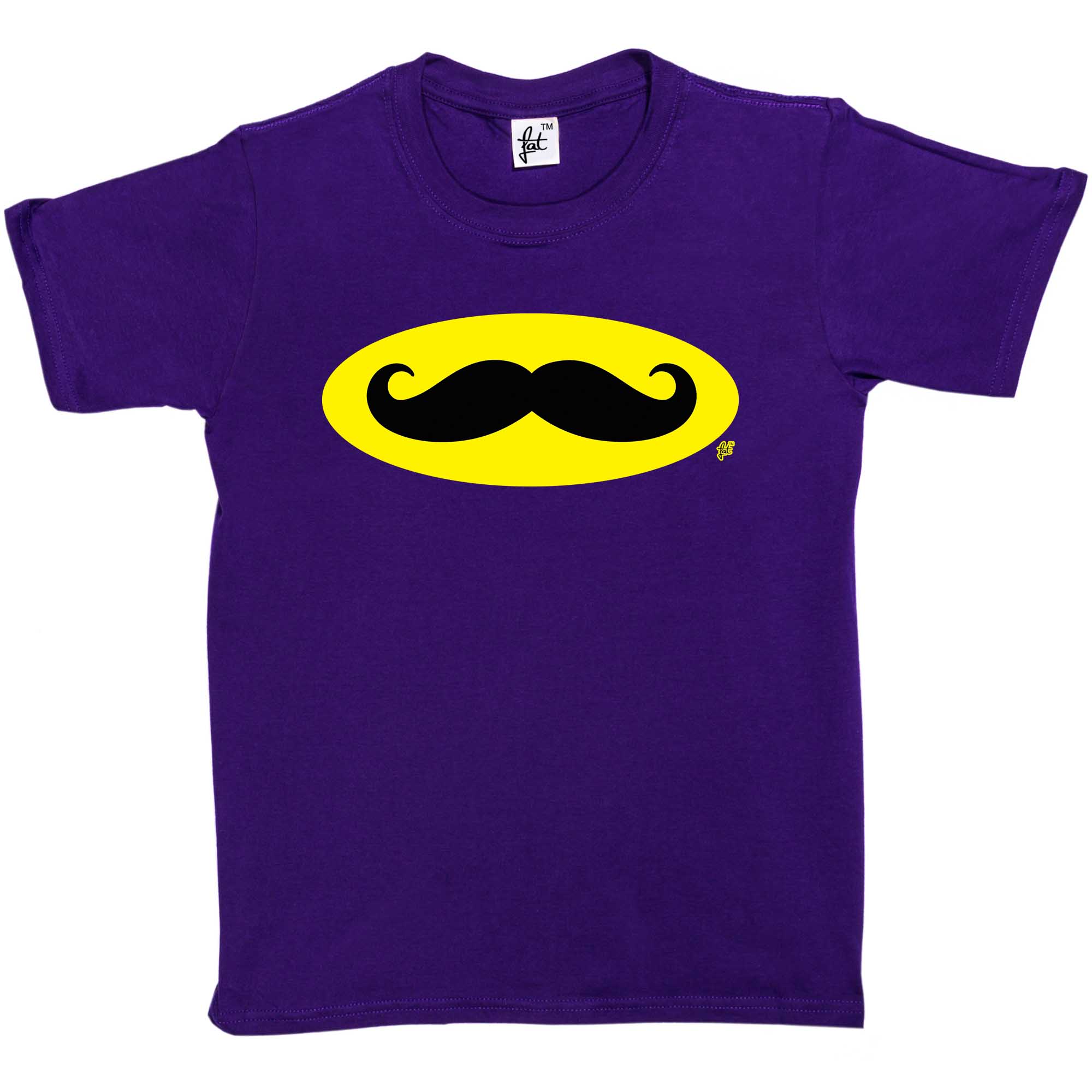 Bat Moustache Funny Geek Nerd Cool Movember Kids Boys / Girls T-Shirt ...