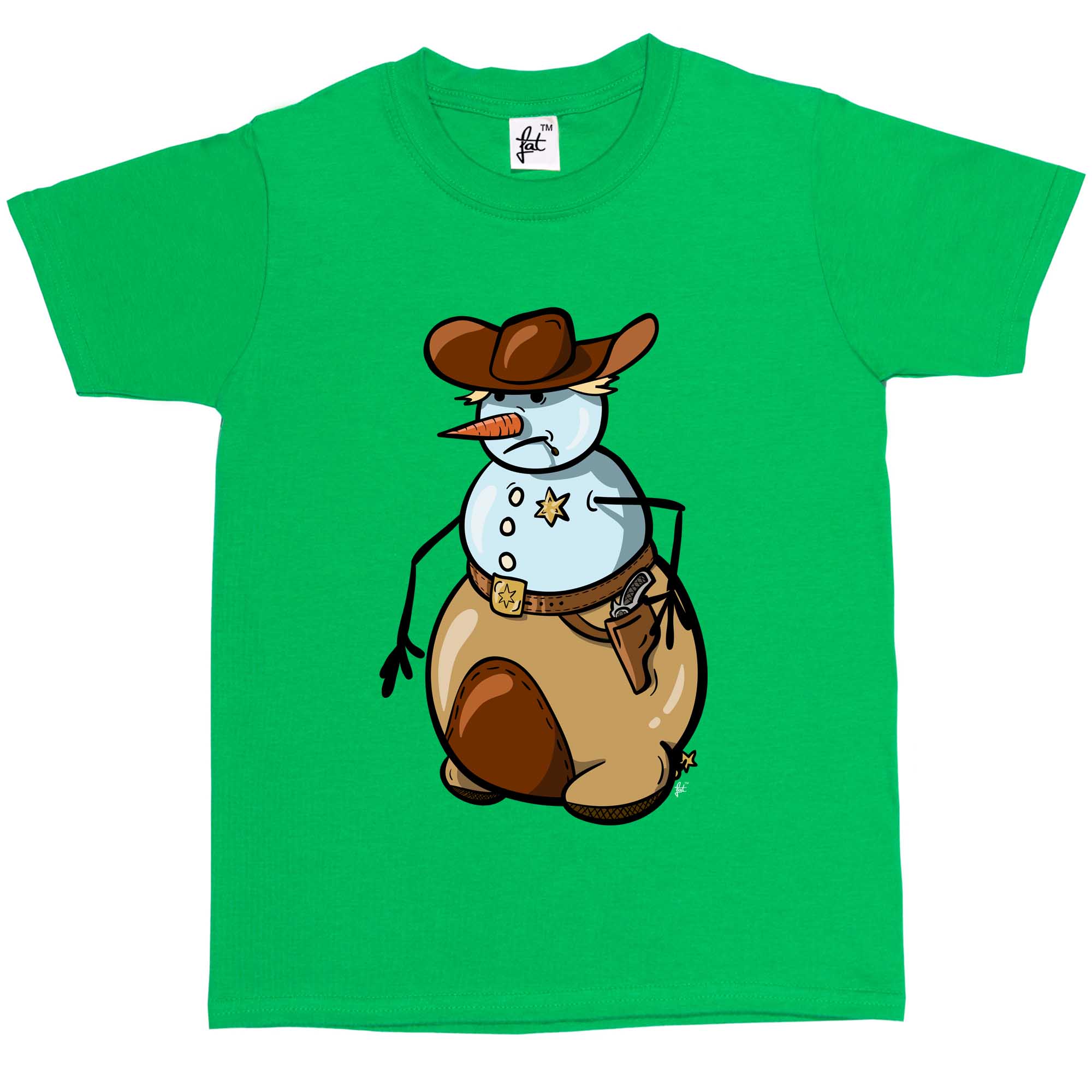Cowboy Sheriff Snowman With Sheriff Badge Kids Boys / Girls T-Shirt | eBay