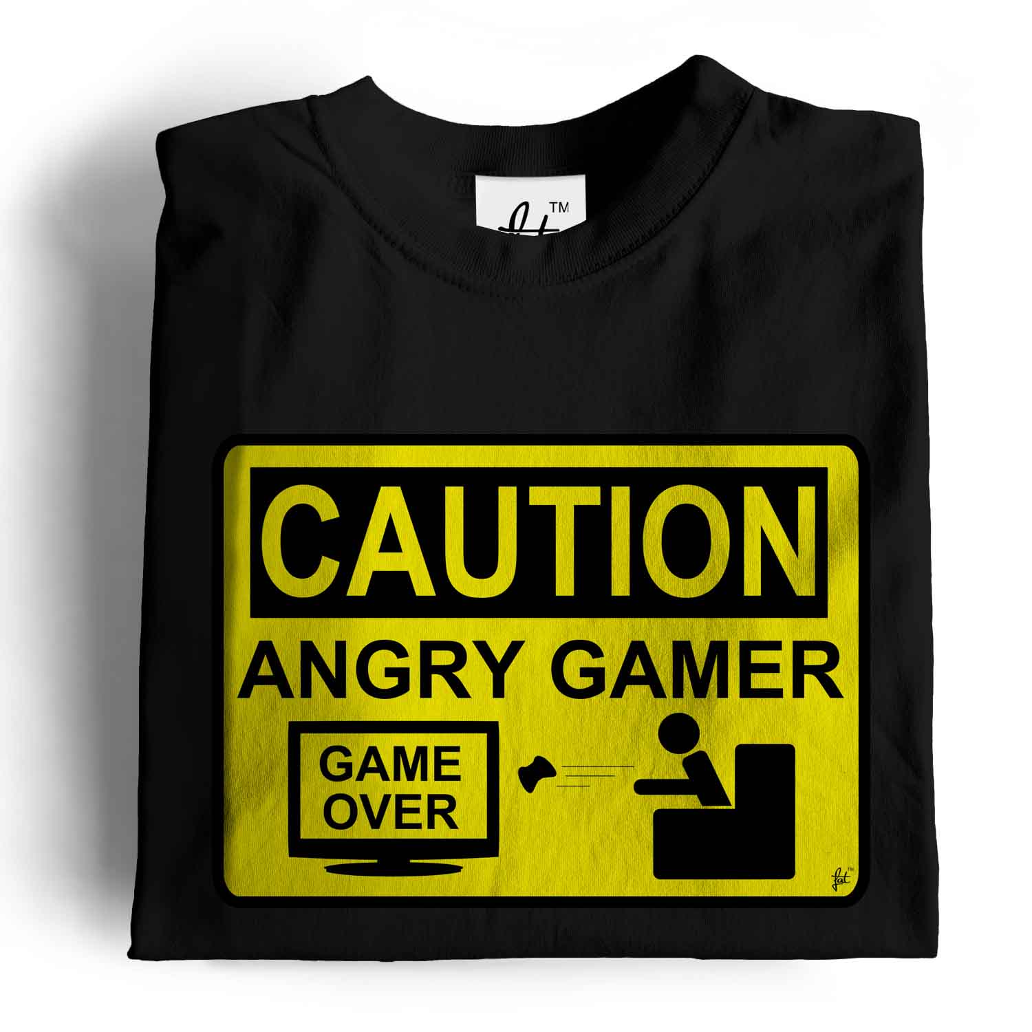 Caution Angry Gamer - Warning Sign Game Over Lost Mens T-Shirt | eBay UK