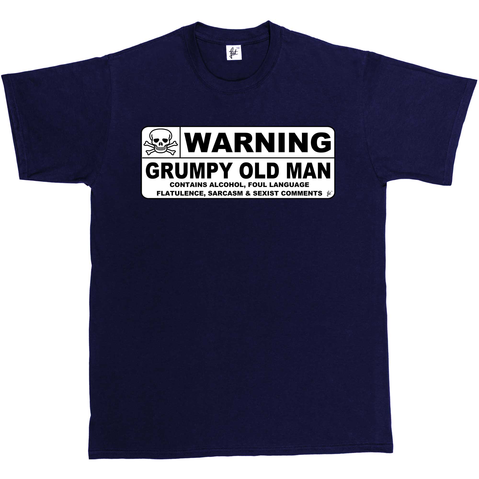 Warning Grumpy Old Man Caution Sign Fathers Day Christmas Birthday Mens ...
