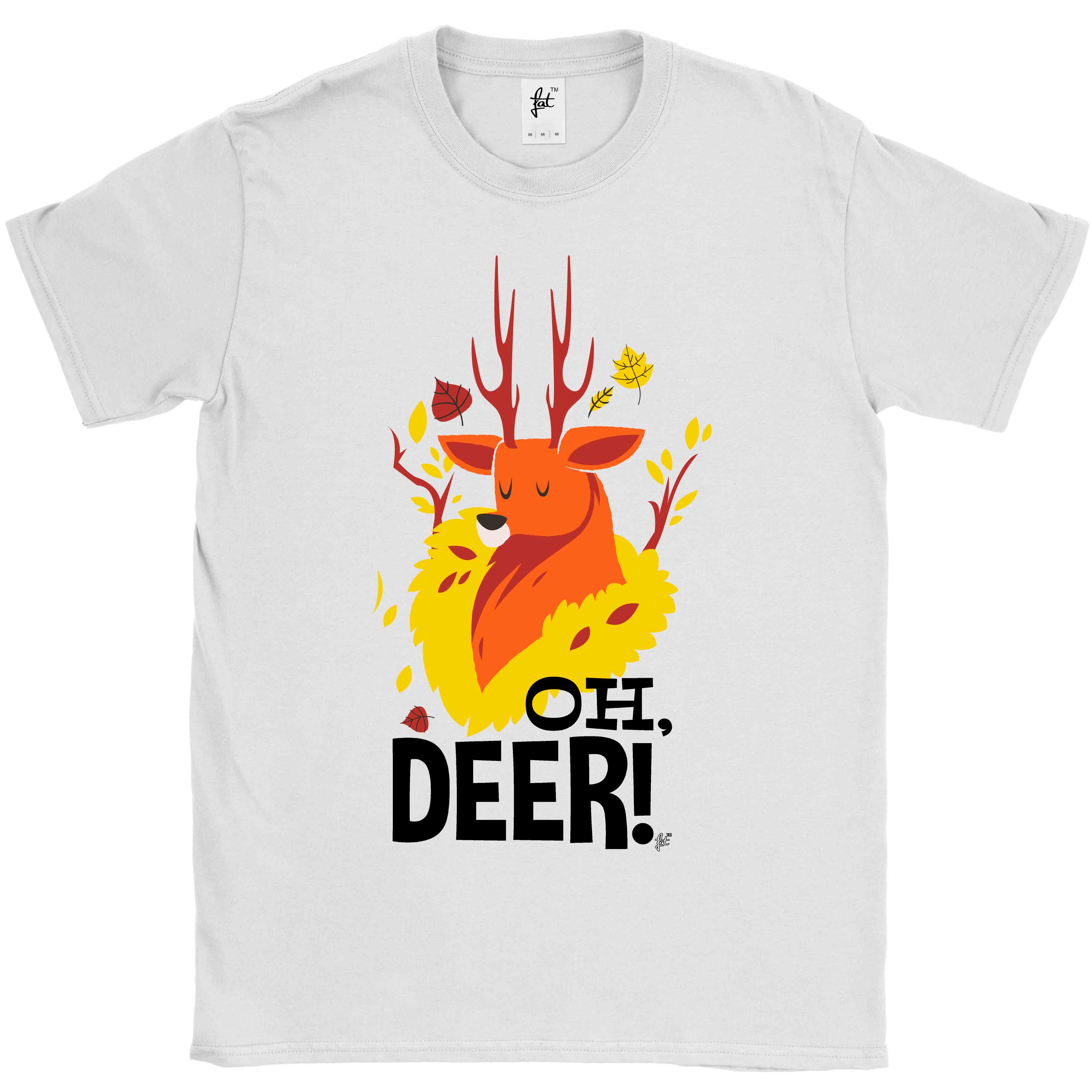 Oh Deer! Oh Dear Stag Deer Funny Expression Mens T-Shirt | eBay UK