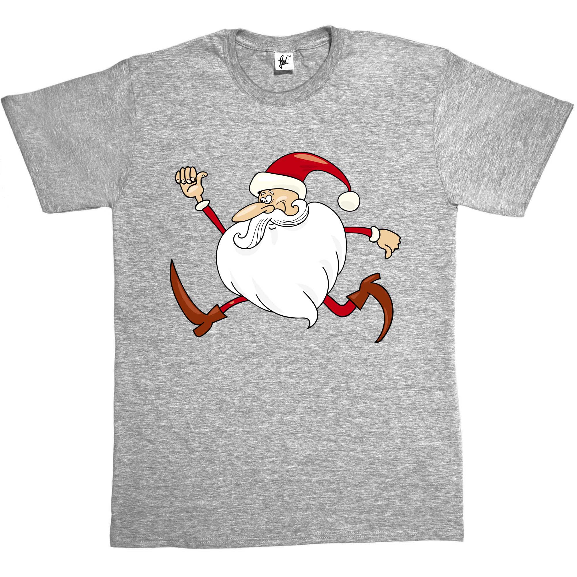 Santa Running For Christmas Mens T-Shirt | eBay UK