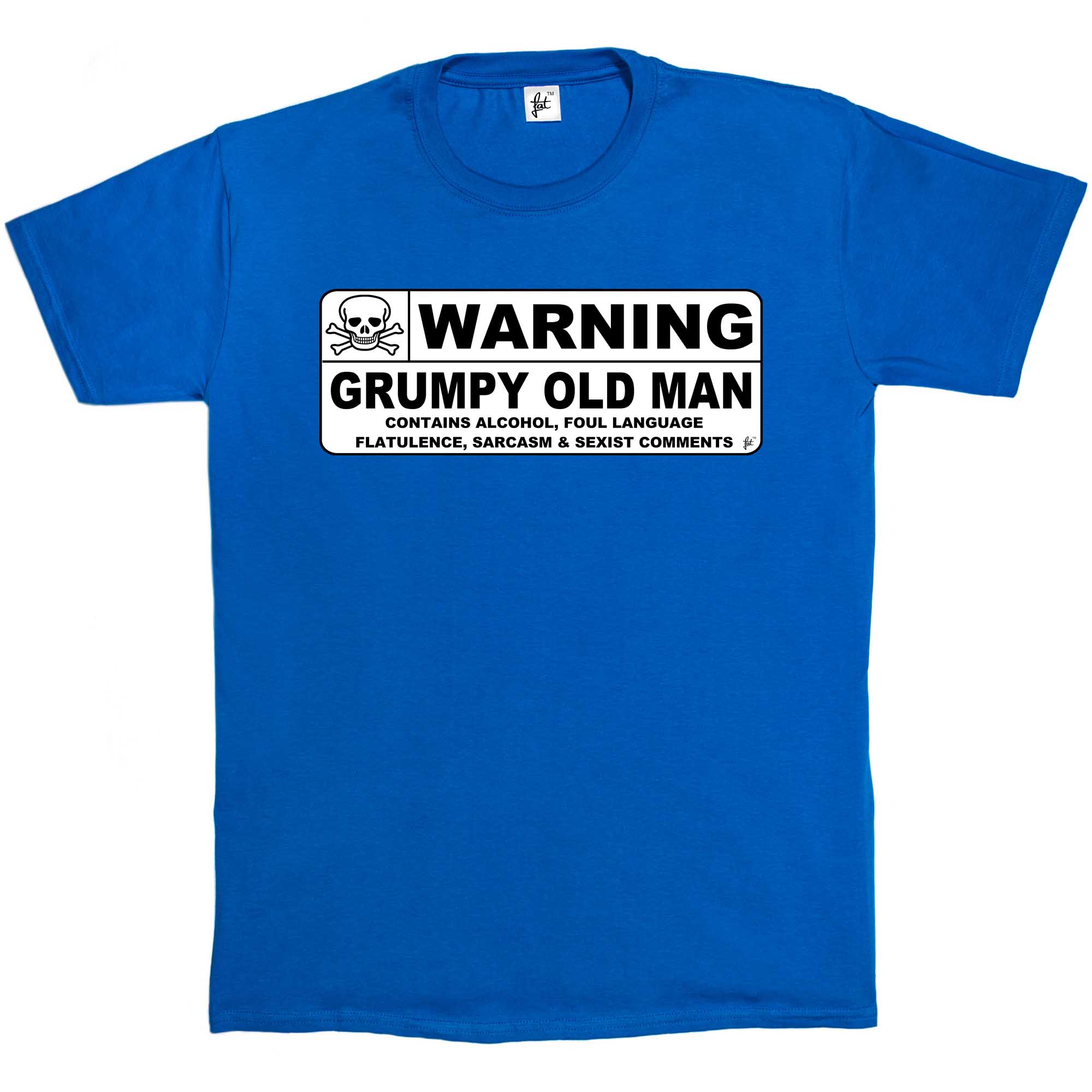 Warning Grumpy Old Man Caution Sign Fathers Day Christmas Birthday Mens ...