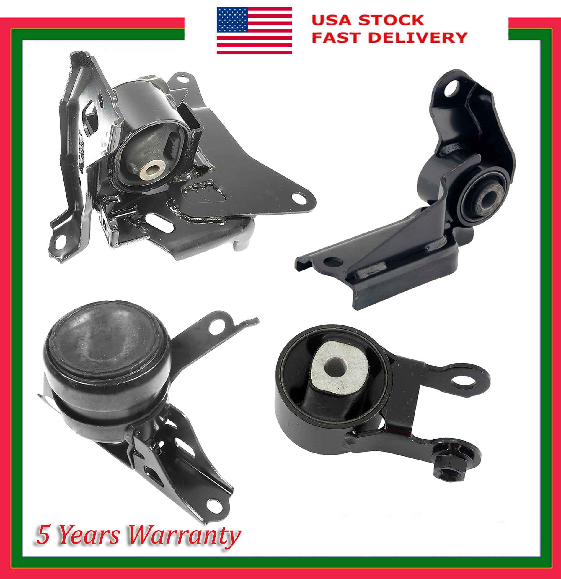Set of 4PCS Engine Motor & Auto Trans Mount For Toyota Yaris 1.5L L4 06 ...