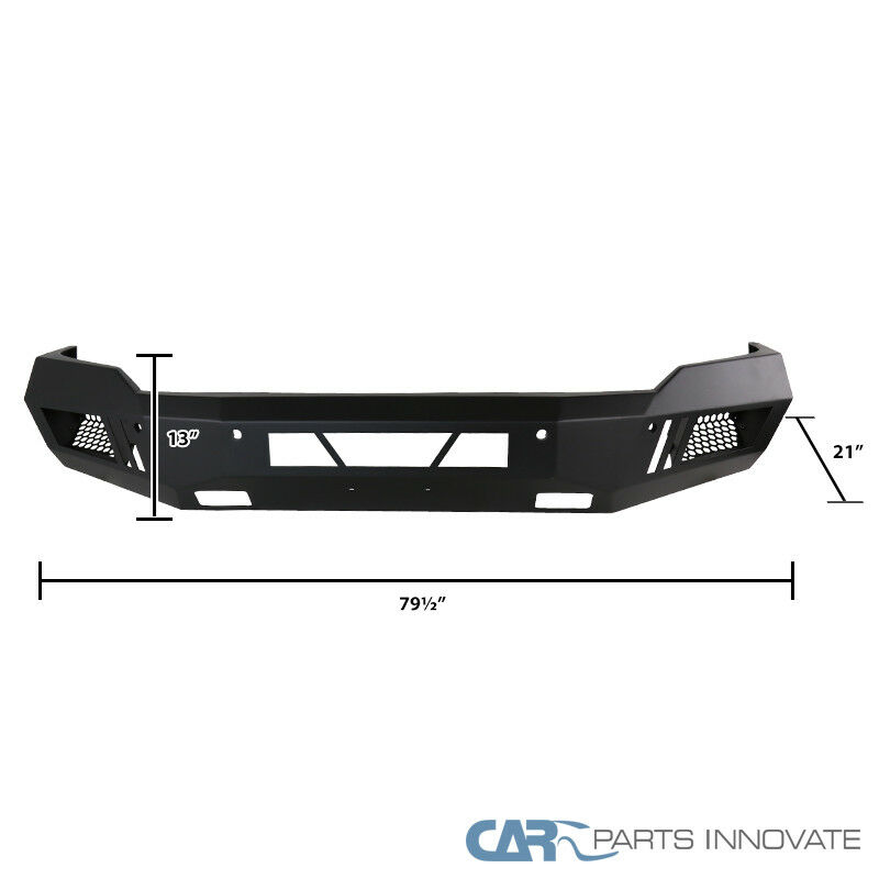 For 14-15 GMC Sierra 1500 Truck Black Steel Front Guard Bumper ...