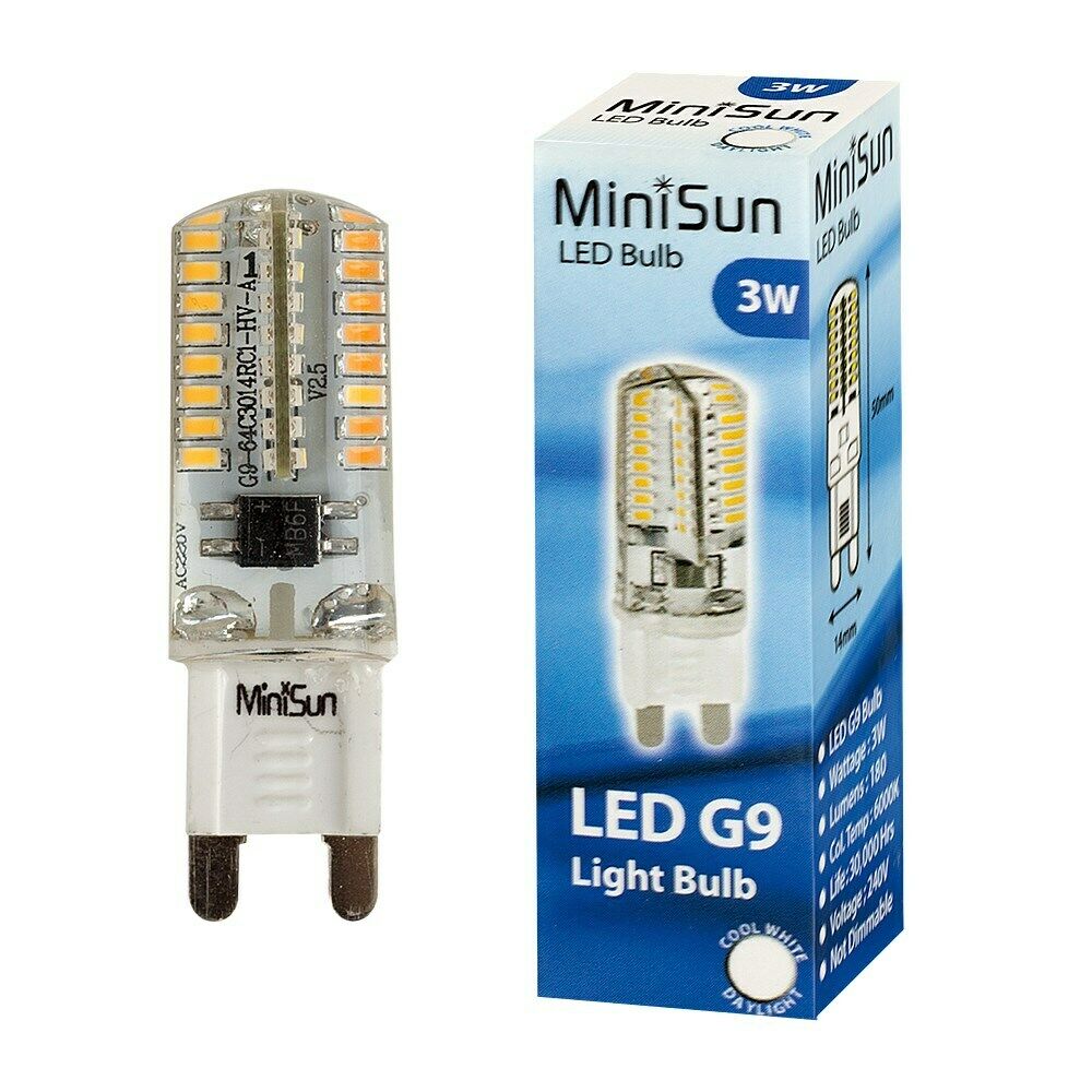 MiniSun G9 LED High Power Light Bulb Standard Dimmable Ceramic Warm ...