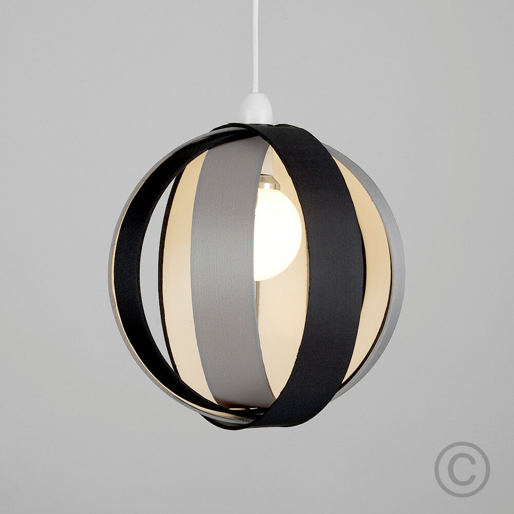 Easy Fit Round LED Ceiling Pendant Light Shades Globe Lampshades ...
