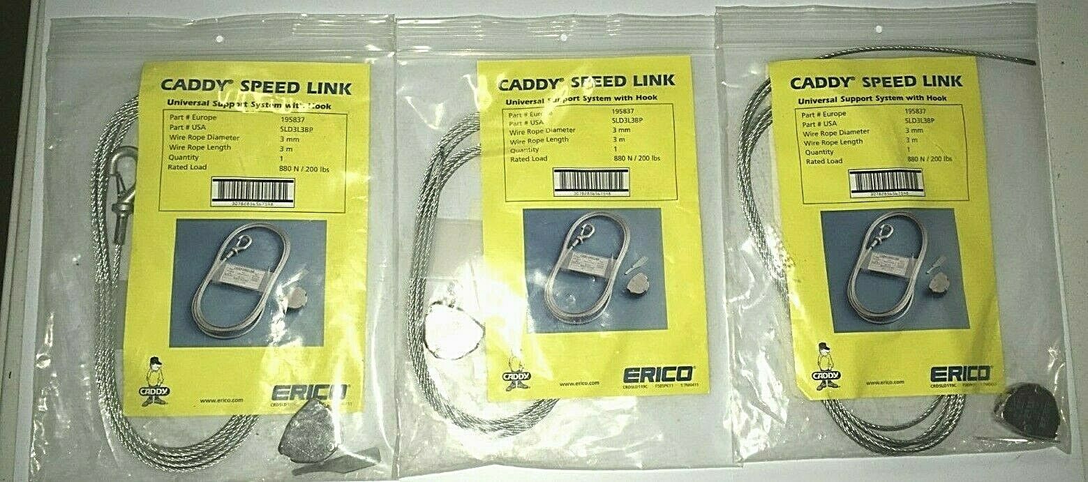 New Erico (3 Pack) Caddy Speed Link LD Universal support System w/ Hook ...