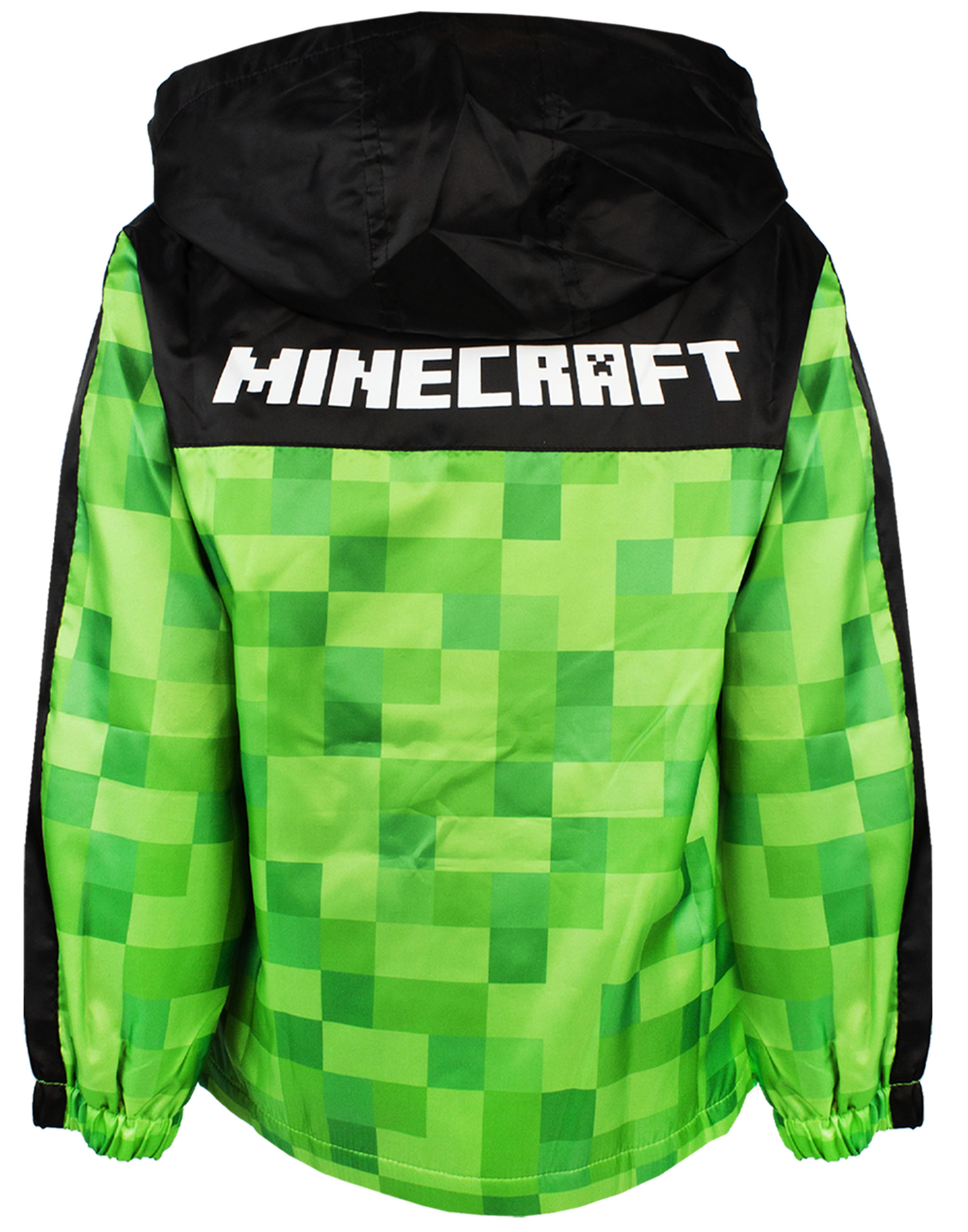 Minecraft Boys Jacket Waterproof Hoodie Creeper Fleece Lined Raincoat ...