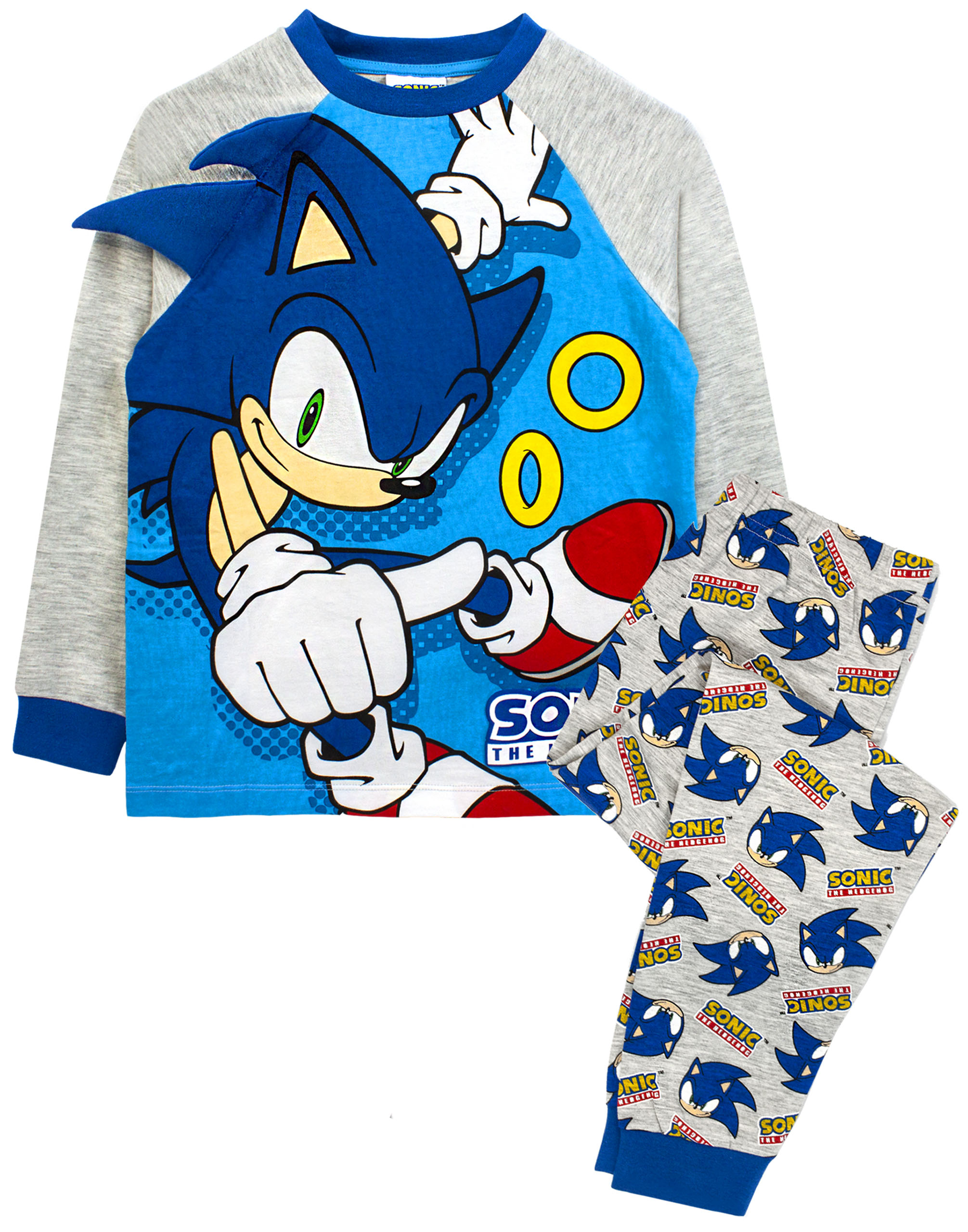 SONIC THE HEDGEHOG Pyjamas Boys Kids Character Costume Blue PJs £16.99 ...