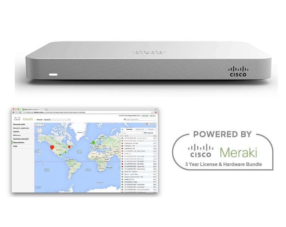 Купить Устройство Cisco Meraki MX64 Router Security Appliance Bundle 3 ...