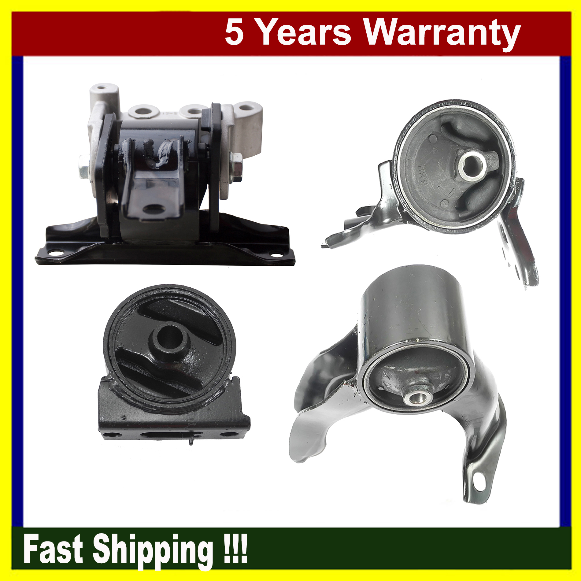 Engine Motor Mount & Trans Mount For Mitsubishi Lancer 2.4L Auto Trans ...