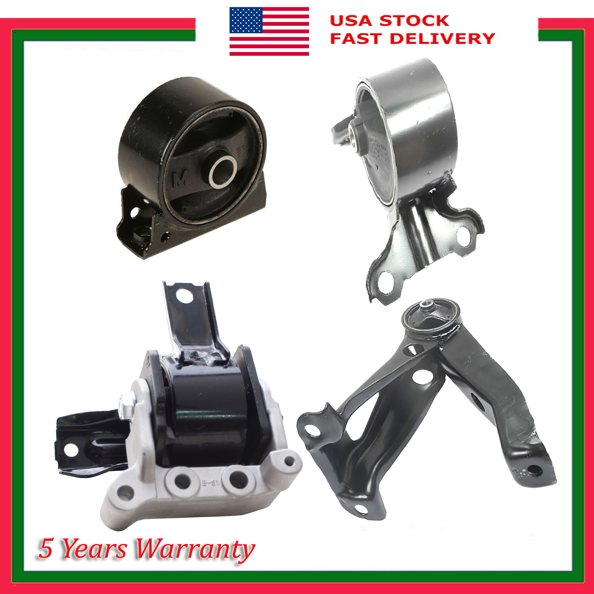 Set 4PCS Engine Motor & Auto Trans Mount For Mitsubishi Outlander 2.4L ...