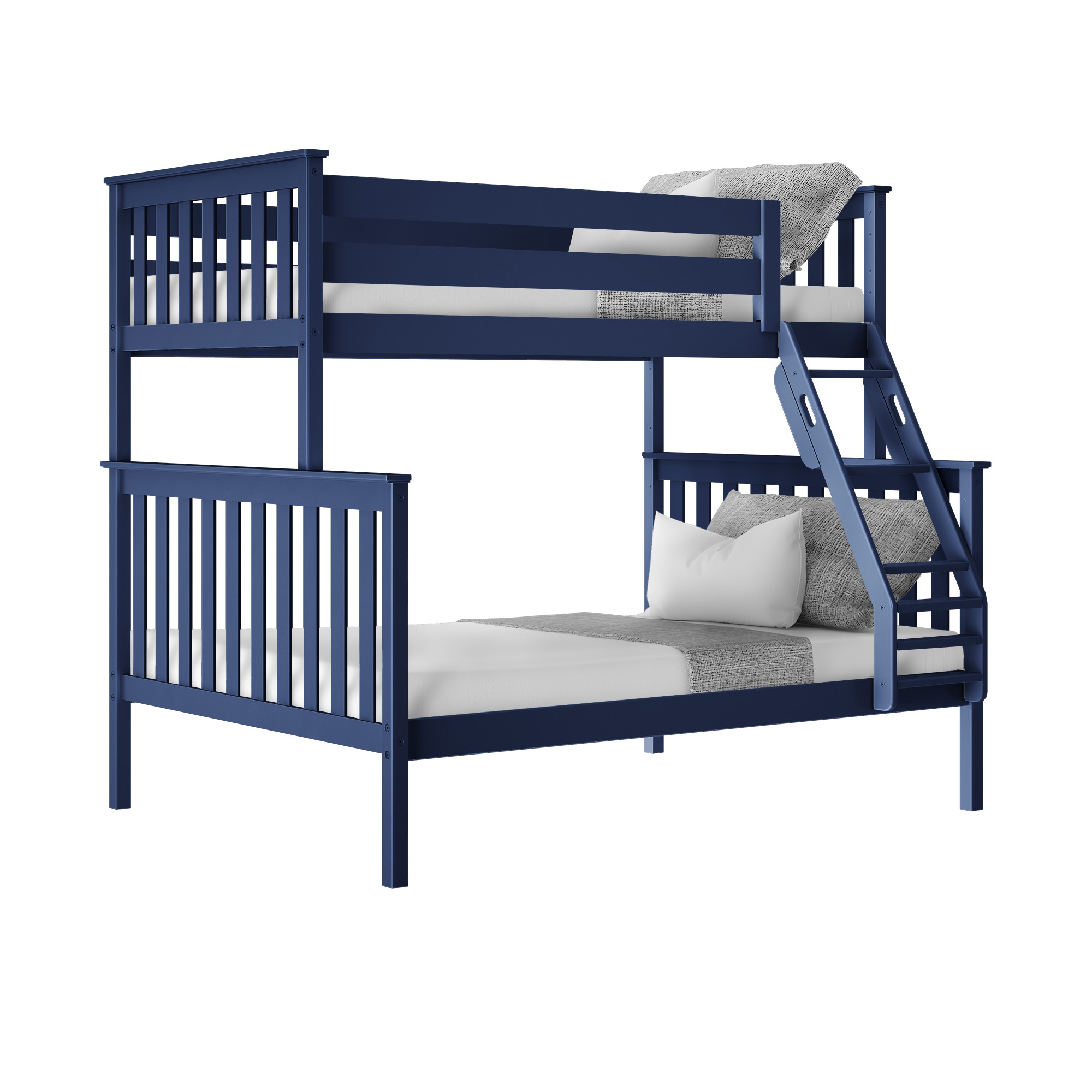 Max & Lily Solid Wood Twin Over Full Bunk Bed Blue for sale online | eBay