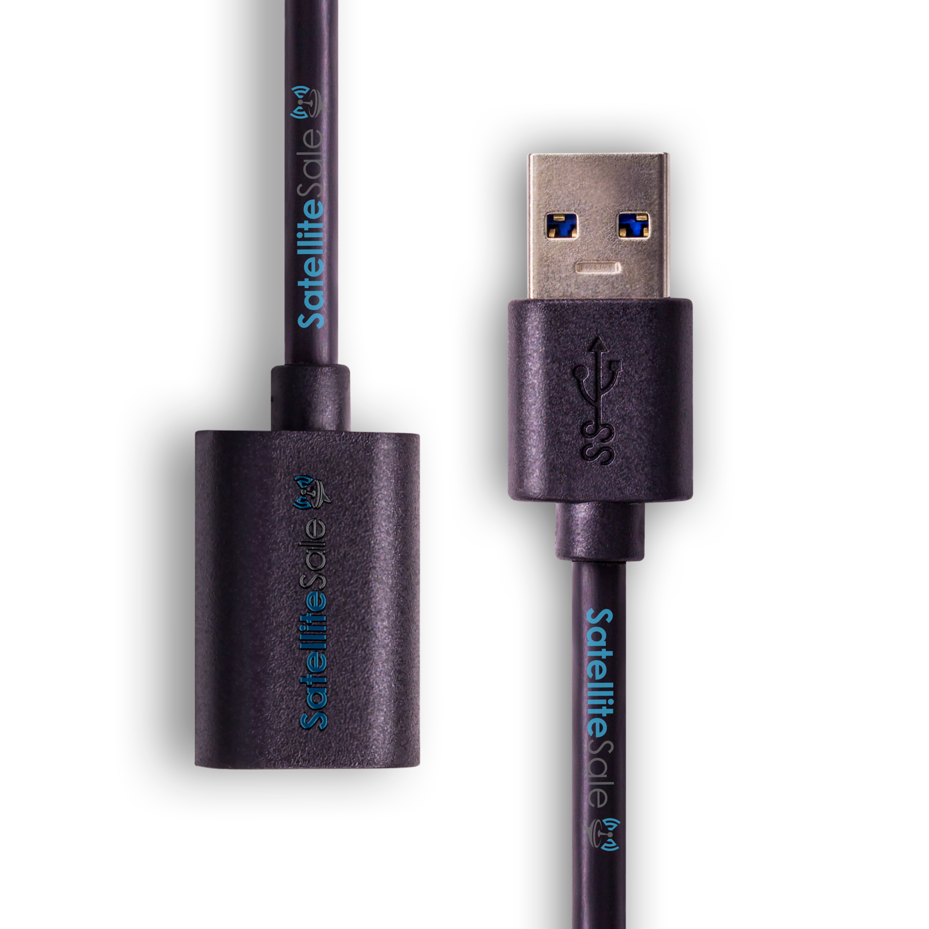 SatelliteSale USB 3.0 Extension Data Cable 5Gbps SuperSpeed Black Cord ...