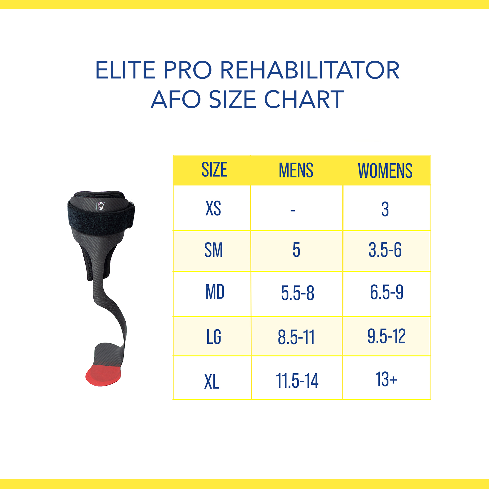 Elite Pro Rehabilitator Carbon Fiber AFO Brace for Drop Foot L1932 | eBay