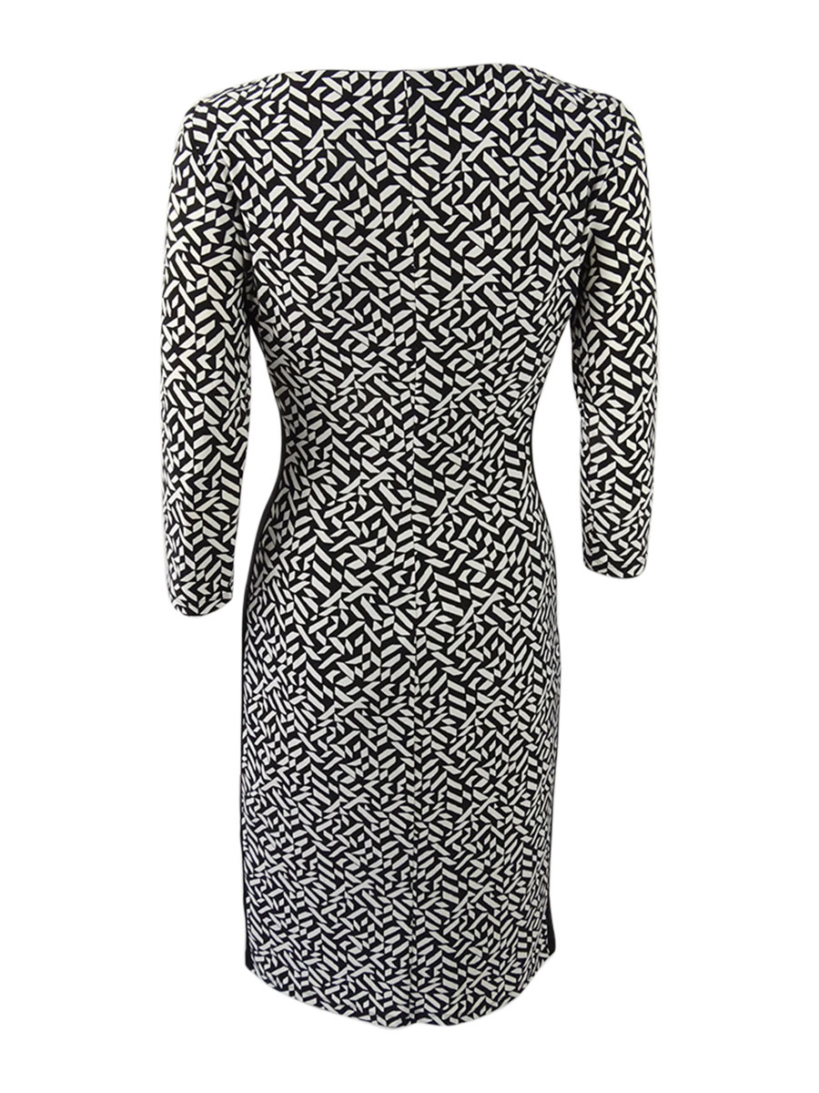 Lauren by Ralph Lauren Women's Geometric Pattern Sheath Dress | eBay