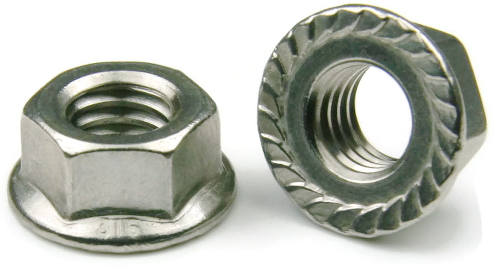 316 Stainless Steel Hex Serrated Flange Lock Nut UNC 3 8 16 Qty 25 EBay