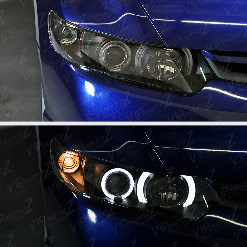 For 06 11 Honda Civic 2d Coupe Fg Black Led Halo Angel Eye Projector