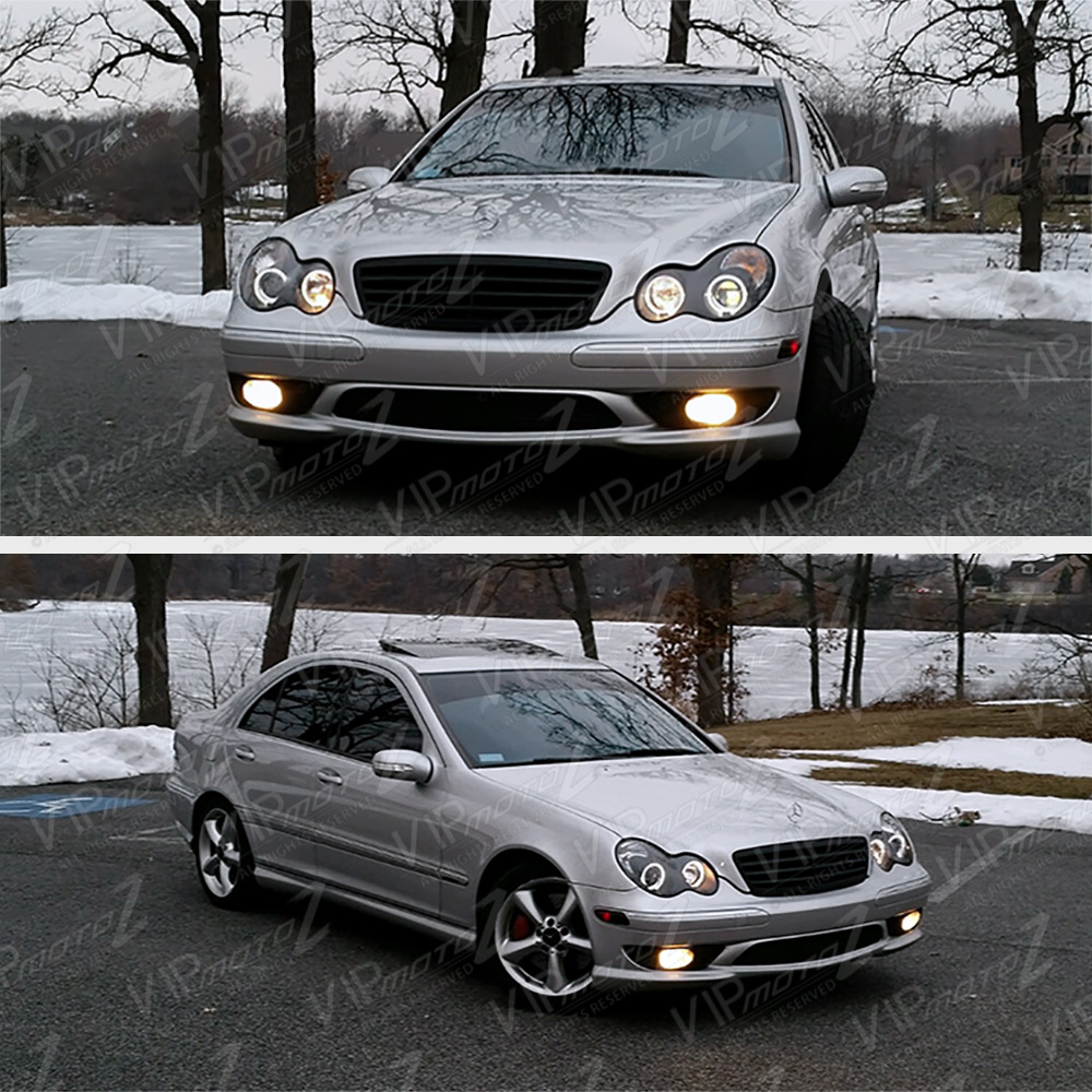 2001-2007 M-Benz W203 C-Class C230 C240 C320 Black Halo Projector ...