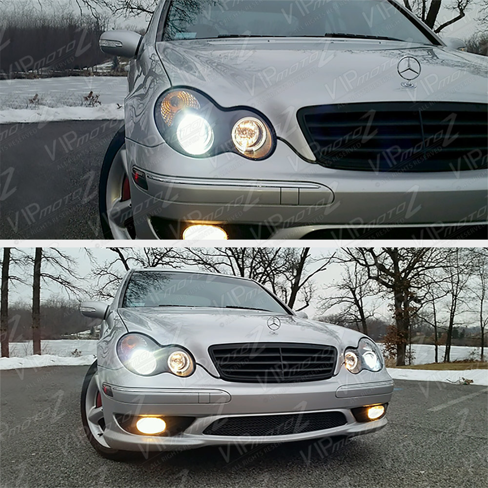 01-07 MB W203 C-Class C230 C240 C280 C320 C350 Black Halo Projector ...