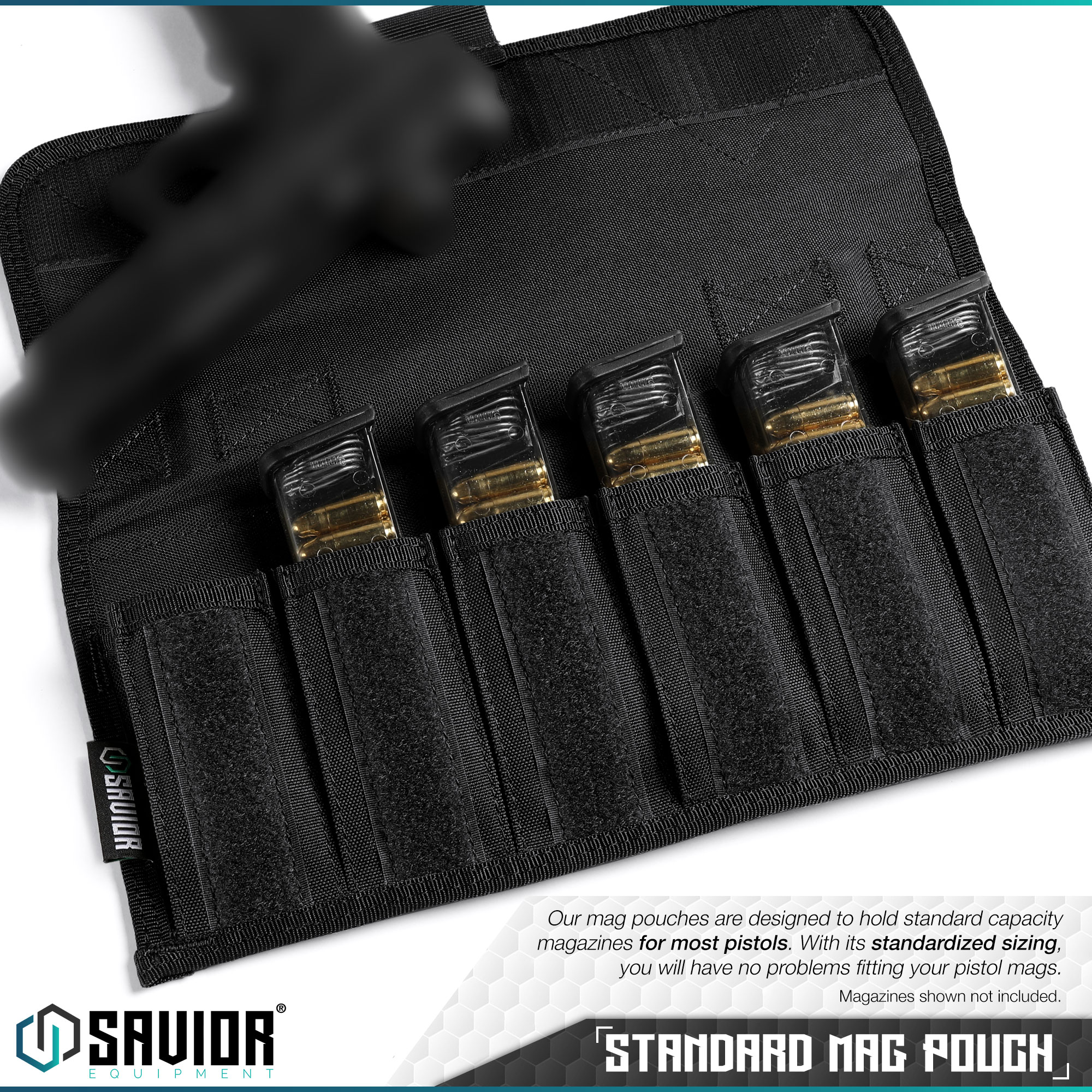 SAVIOR EQUIP Tactical 6-Slot Hand Gun Pistol Mag Pouch Magazine Storage ...