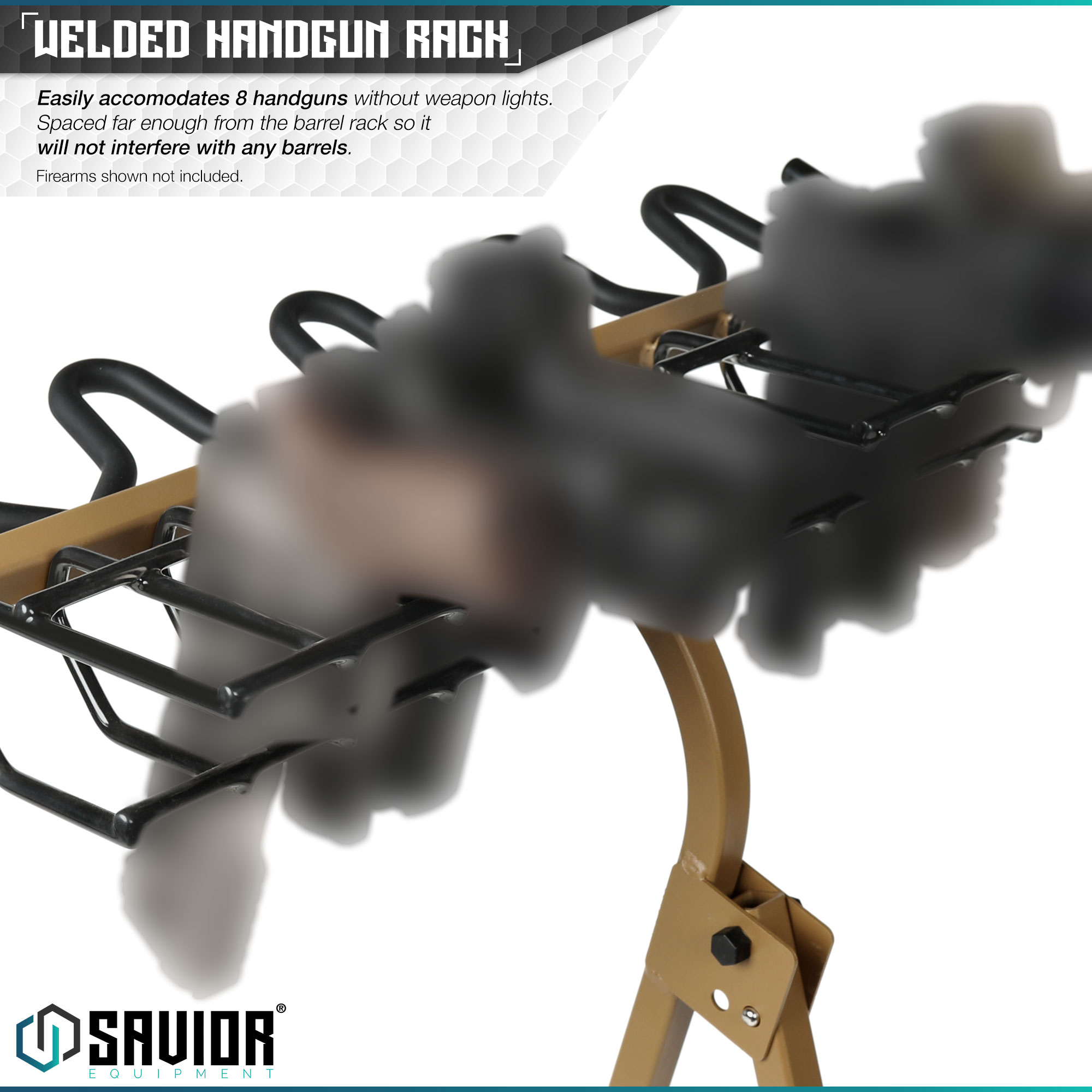 "SAVIOR" Holds 6 Rifle + 8 Pistol Portable Steel Firearm Gun Rack ...