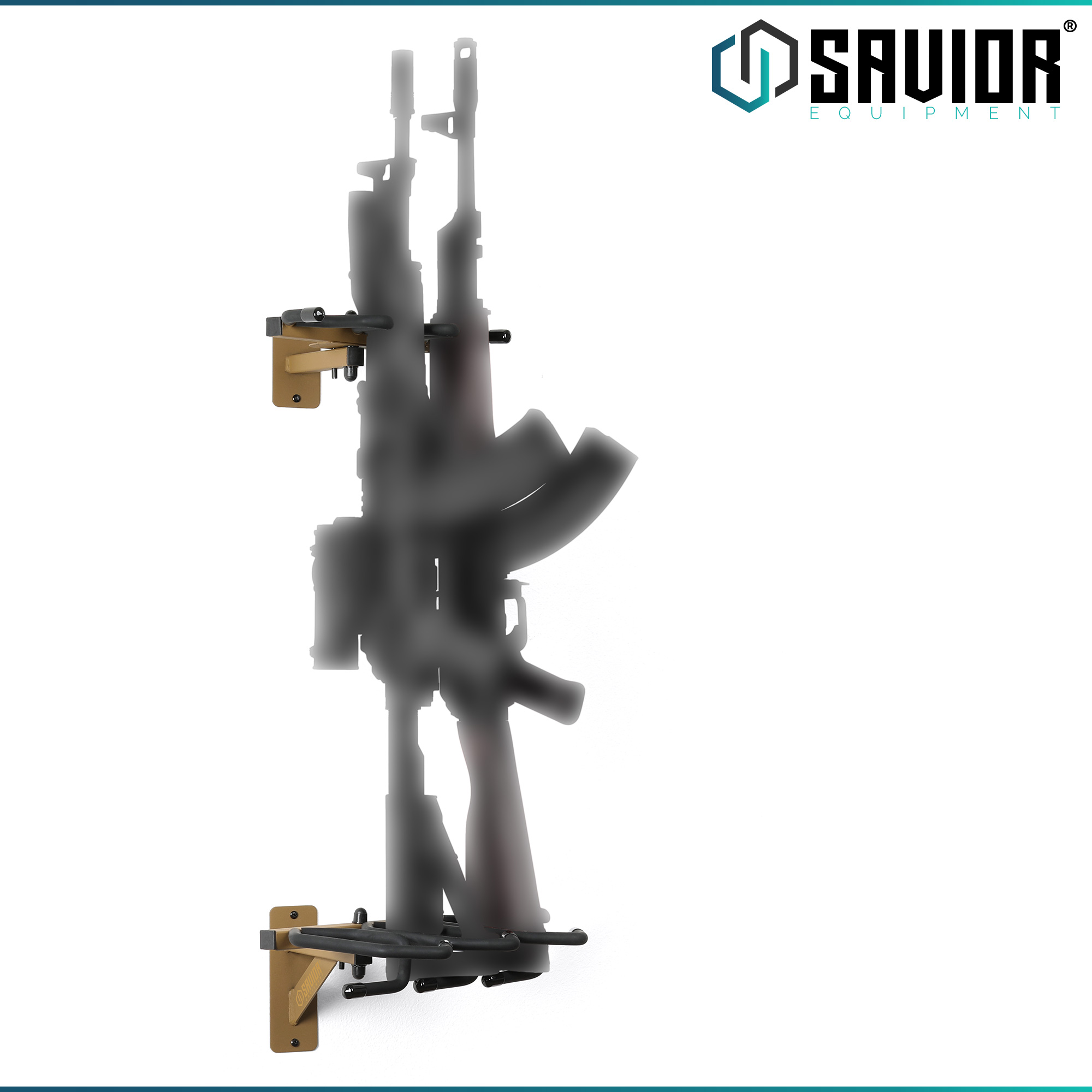[SAVIOR]Vertical 3 Gun Rifle Wall Mount Rack Carbine Shotgun Hook ...