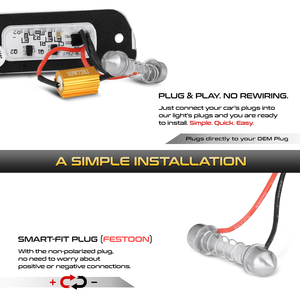[DIESEL ENGINE]Mercedes W164 W251 GL SUV SMD LED License Plate Light ...
