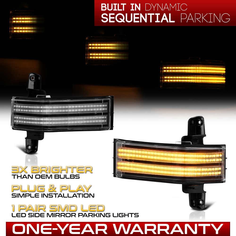 [FULL LED] 14-18 Chevy Silverado 1500 2500HD 3500HD Amber Side Mirror ...