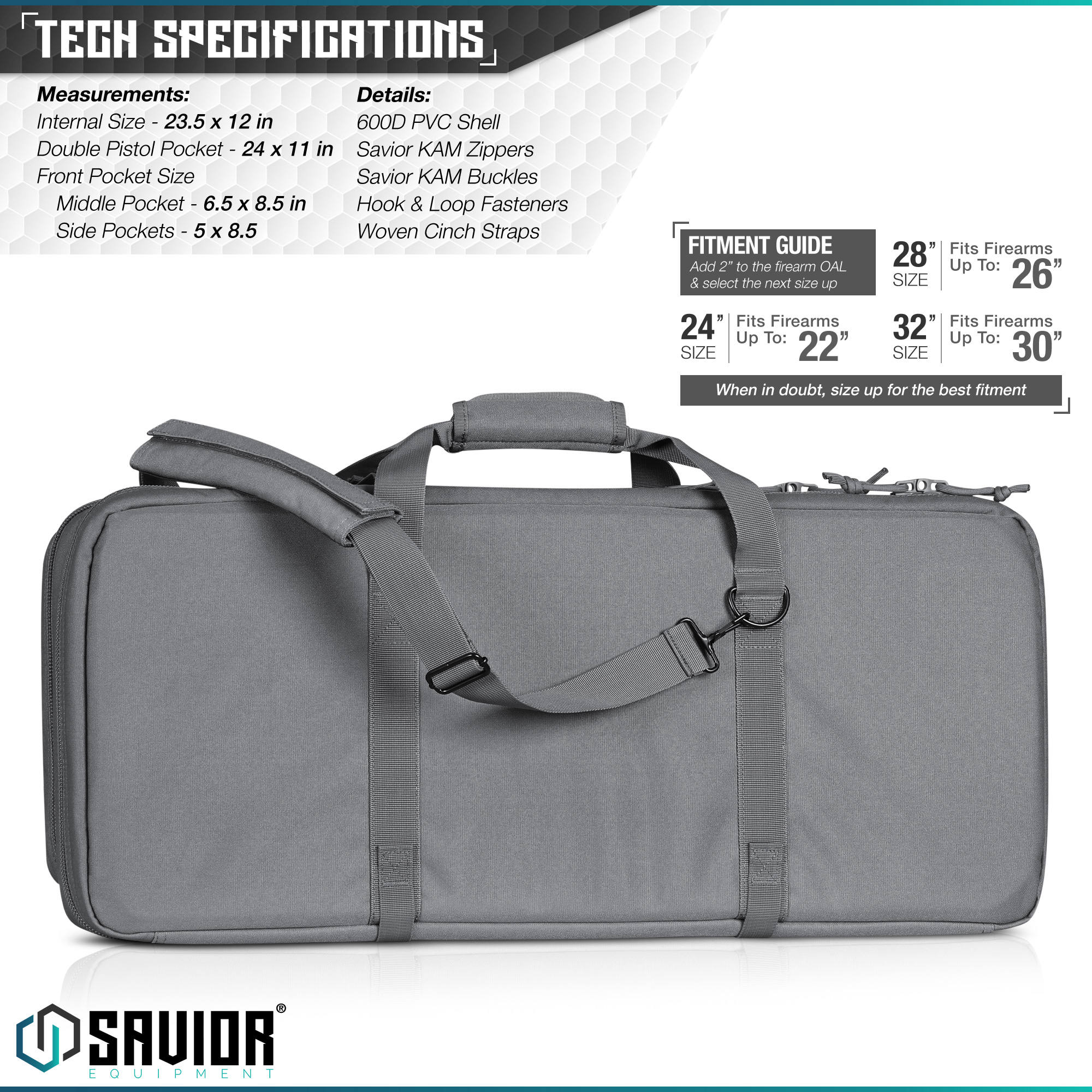 24" 28" 32" Savior Equipment Sub Shot Gun Pistol Soft Case Short Rifle ...