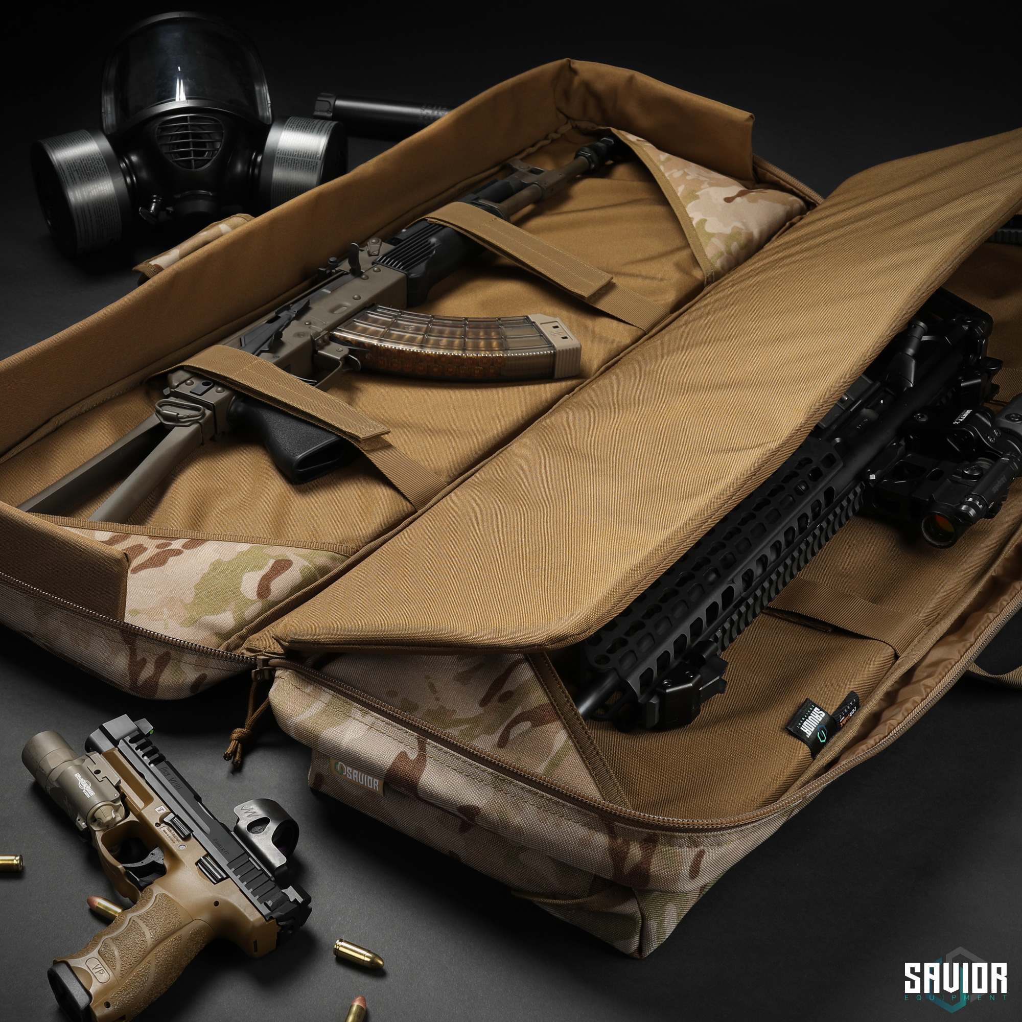 "SAVIOR" Double Rifle Soft Case Firearm Long Carbine Gun Padded Carry ...