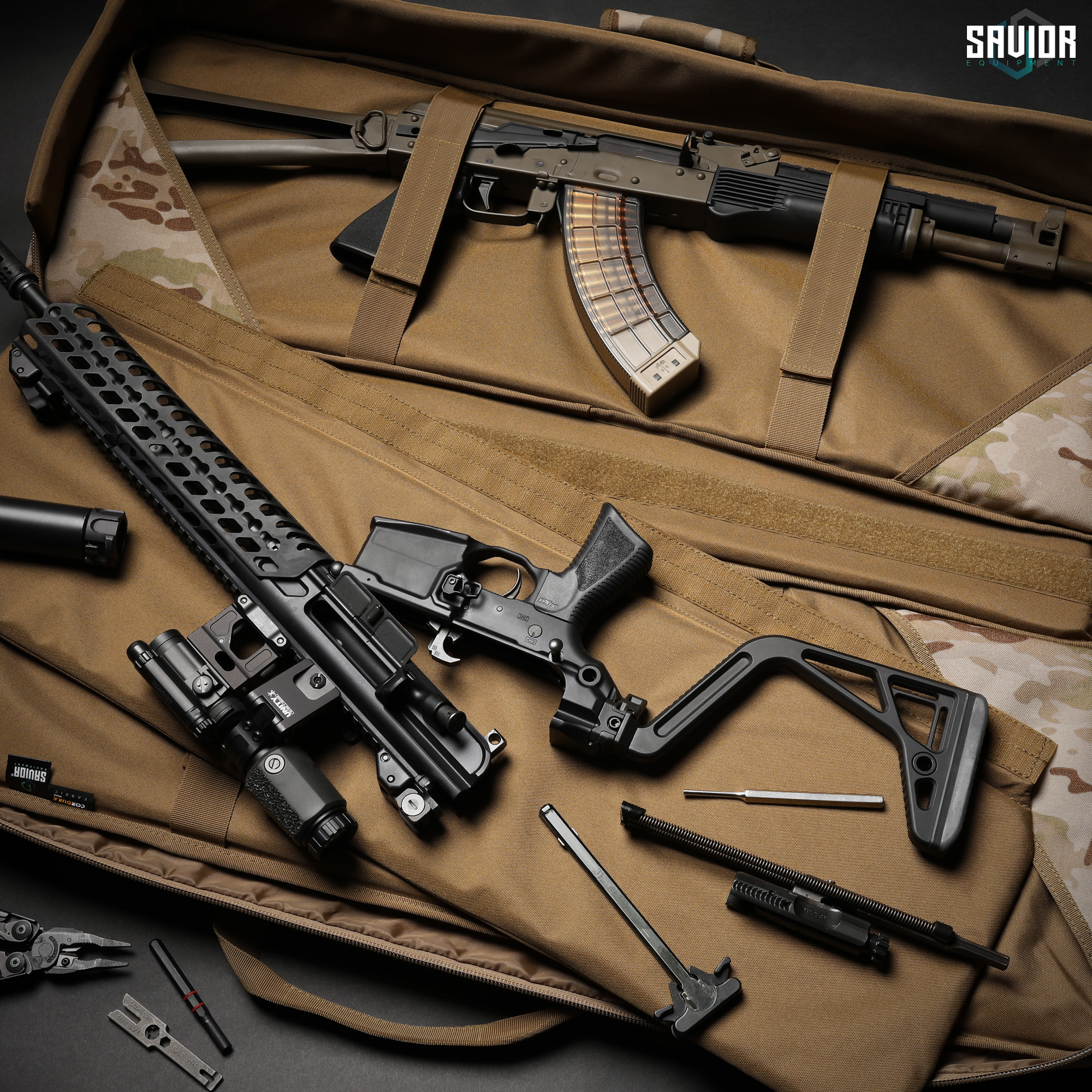 "SAVIOR" Double Rifle Soft Case Firearm Long Carbine Gun Padded Carry ...