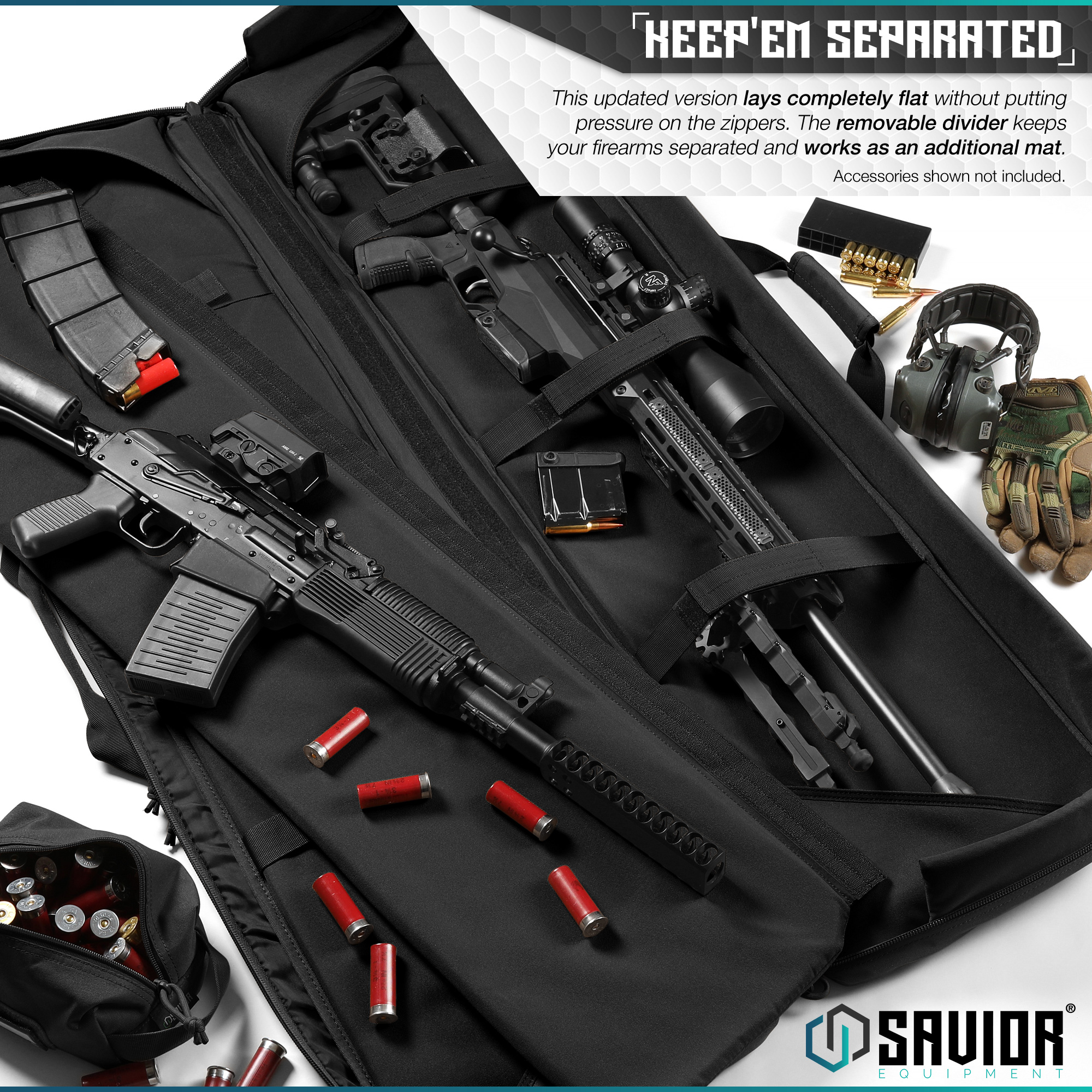 SAVIOR EQUIP Tactical Double Rifle Bag Gun Range Padded Soft Case 36 ...
