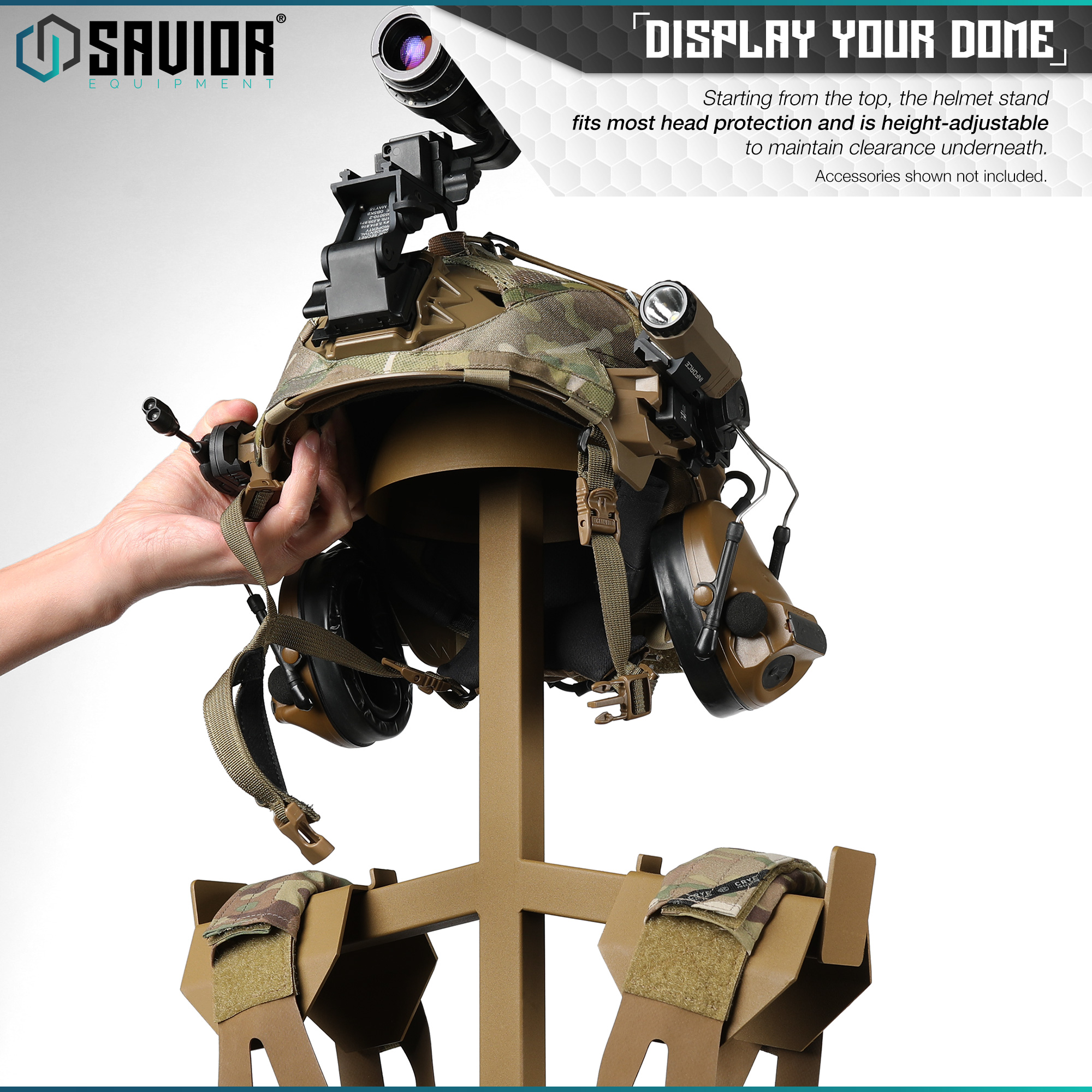 [STEEL] Tactical Gear Stand Duty Vest Helmet Belt Hanger Display Rack ...