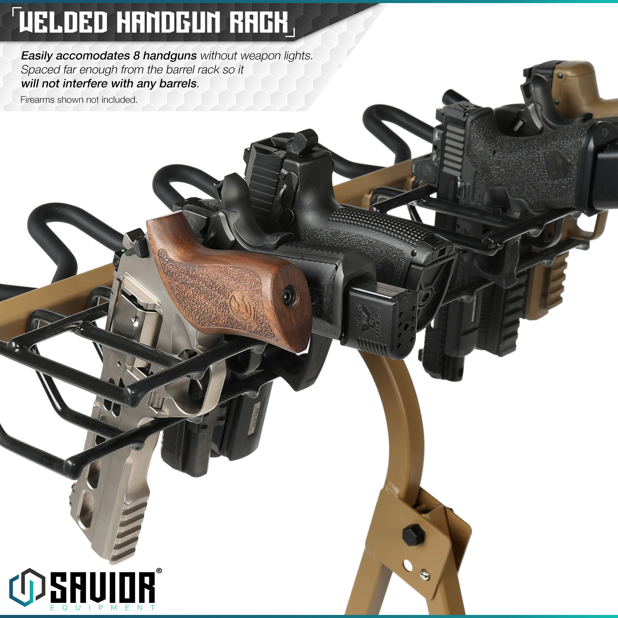 "SAVIOR" Holds 6 Rifle + 8 Pistol Portable Steel Firearm Gun Rack ...