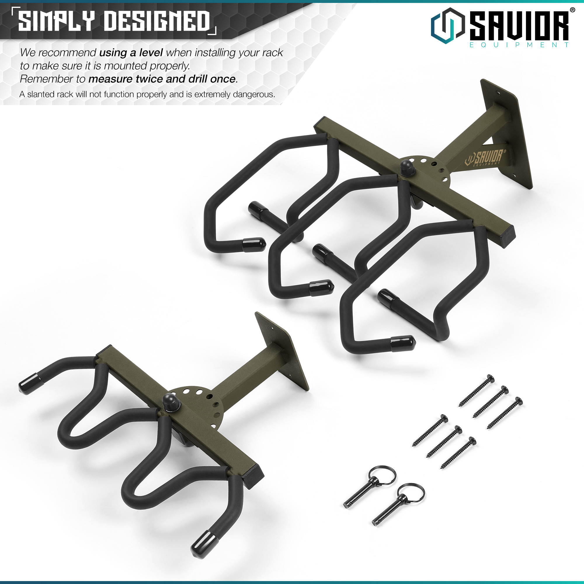 [SAVIOR]Vertical 3 Gun Rifle Wall Mount Rack Carbine Shotgun Hook ...