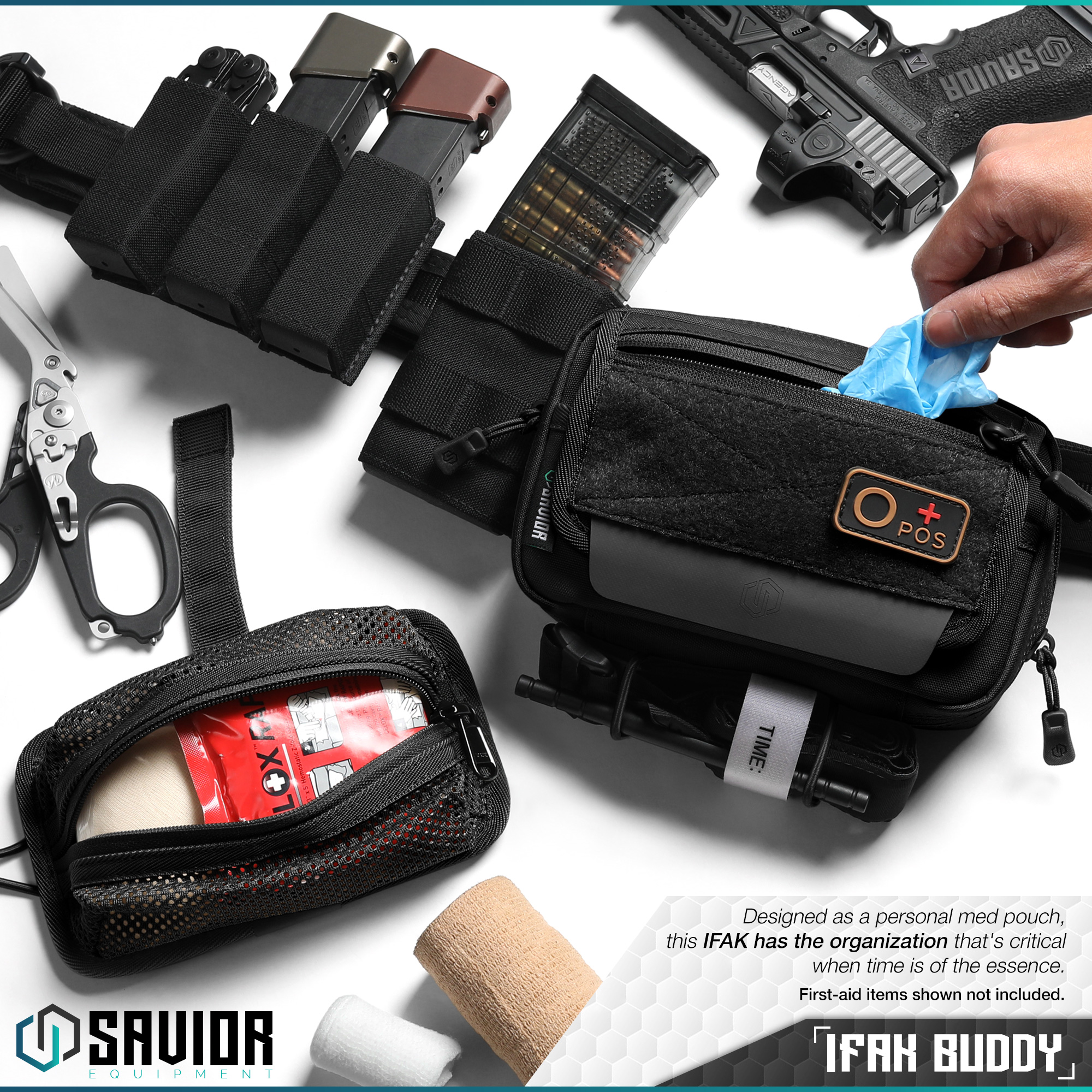 Savior IFAK Buddy MOLLE Medical First Aid Kit Pouch Military EMT Belt ...